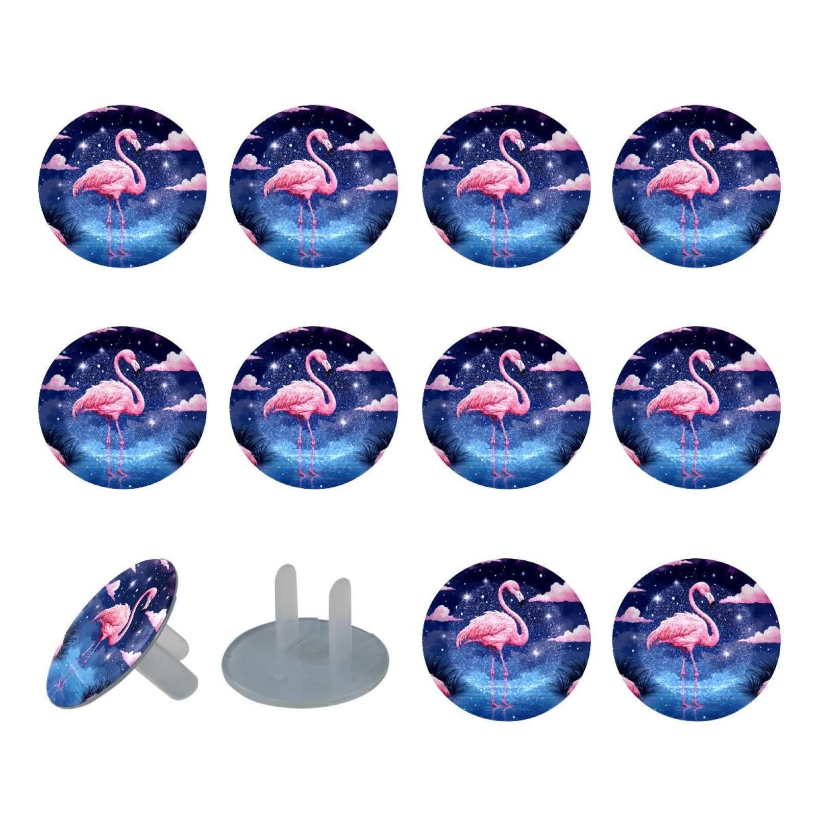 12 Pack Starry Flamingos Outlet Covers Baby Proofing | Safe Electric ...