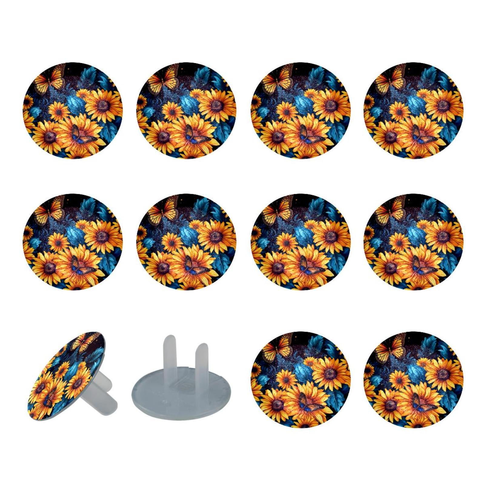 12 Pack Starry Night Sunflower Butterfly Outlet Covers Baby Proofing ...