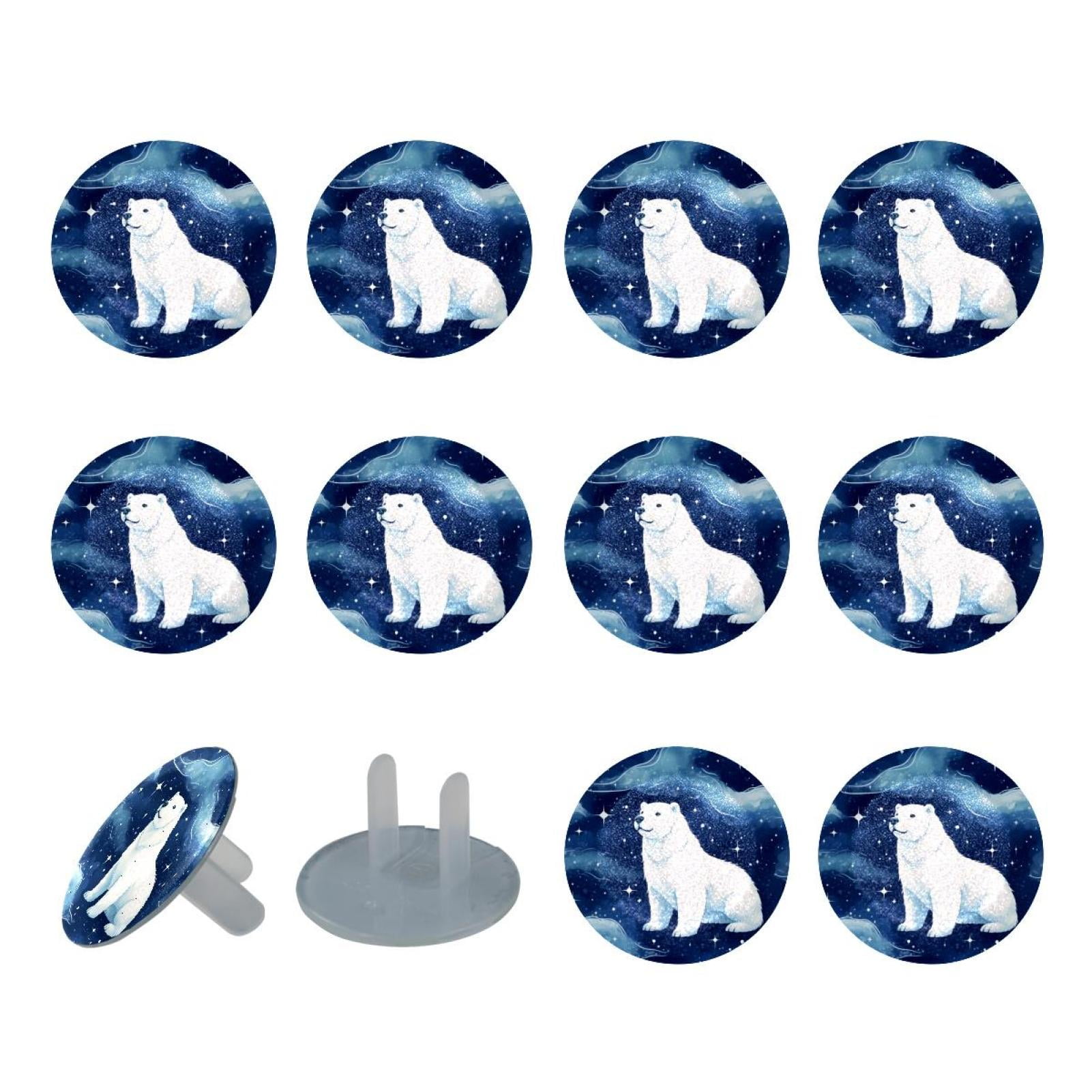 12 Pack Starry Polar Bear Outlet Covers Baby Proofing Plug Covers ...
