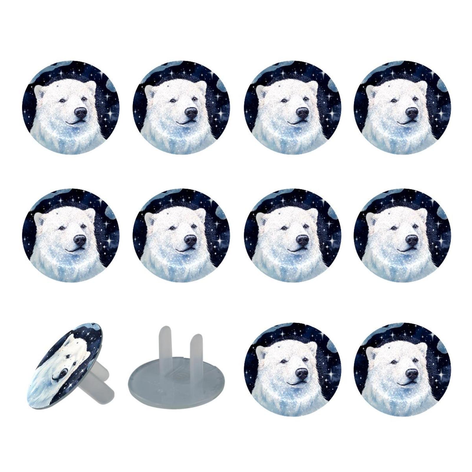 12 Pack Starry Polar Bear Outlet Covers Baby Proofing Socket Protectors ...