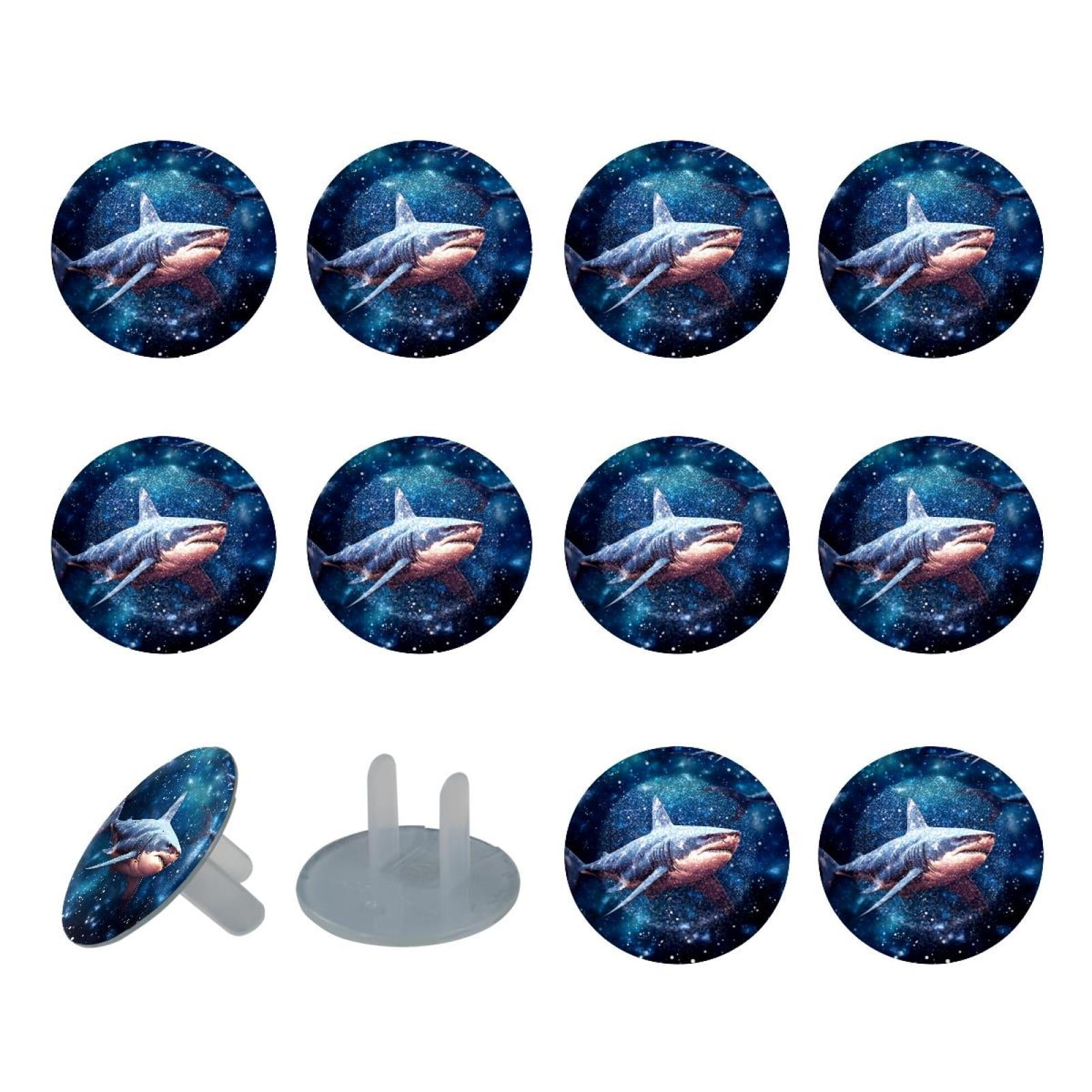 12 Pack Starry Sky Shark Outlet Covers Baby Proofing | Safe Electric Plug Protectors | Sturdy ...