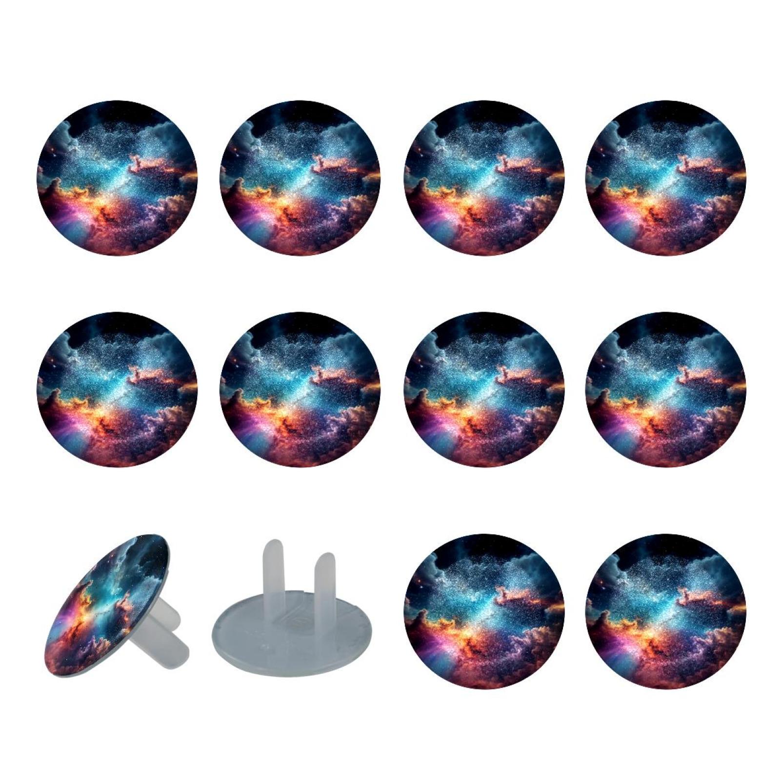 12 Pack Stars Nebula Outlet Covers Baby Proofing | Safe Electric Plug ...