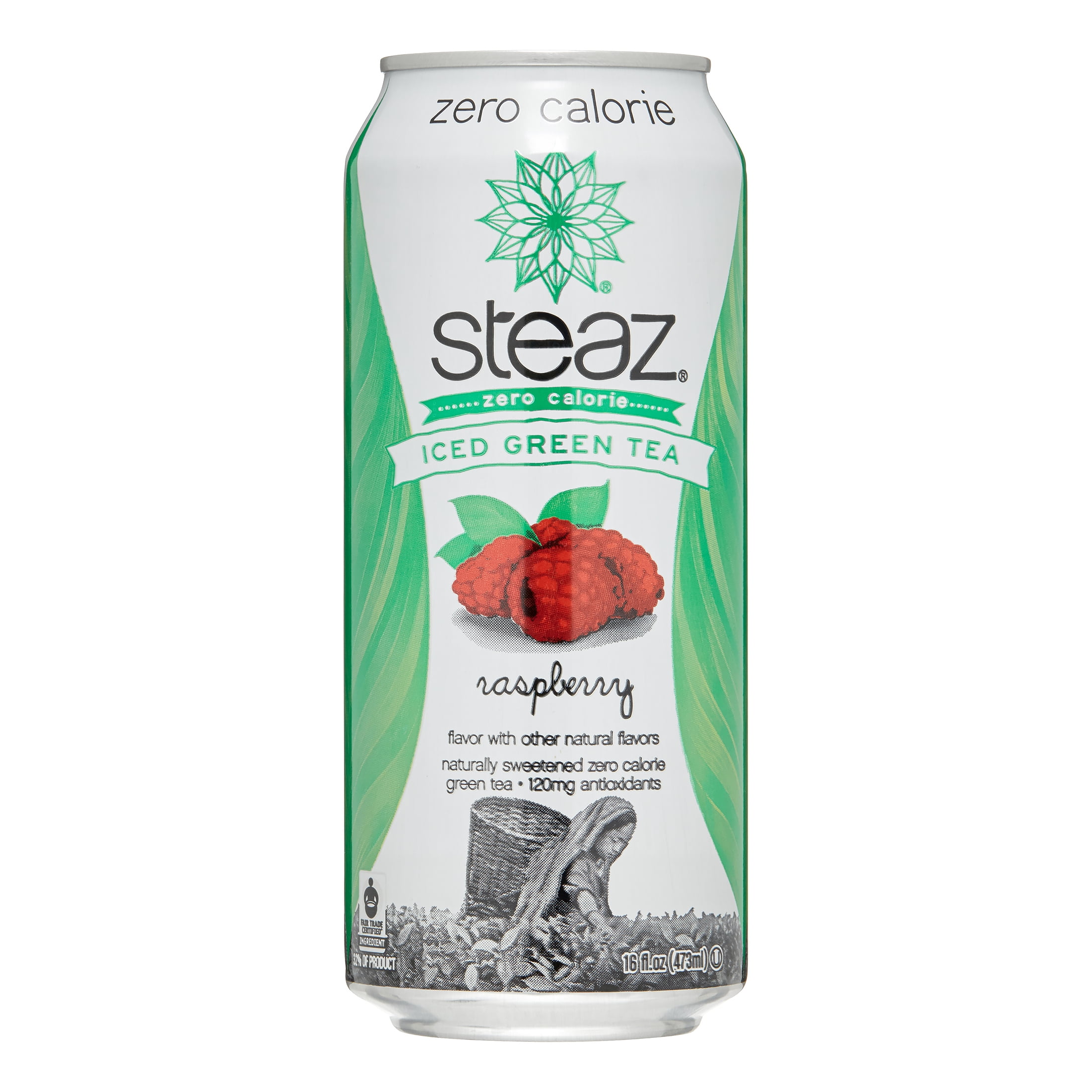 (12 Pack)Steaz Zero Calorie Green Tea - Raspberry, 16 fl oz. - Walmart.com
