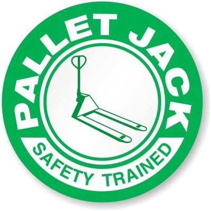 12 Pack - StickerDad® Pallet Jack Safety Trained - Full Color Printed ...