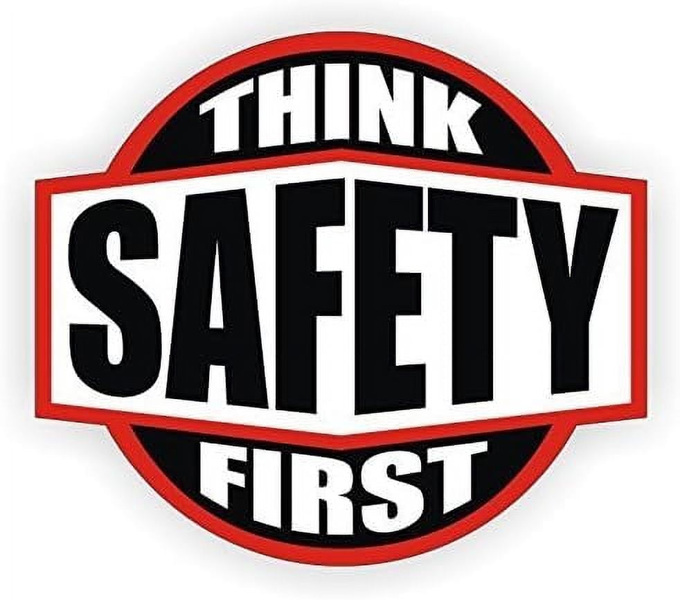 12 Pack - StickerDad® Think Safety First Hard Hat Sticker V2 Hard Hat ...