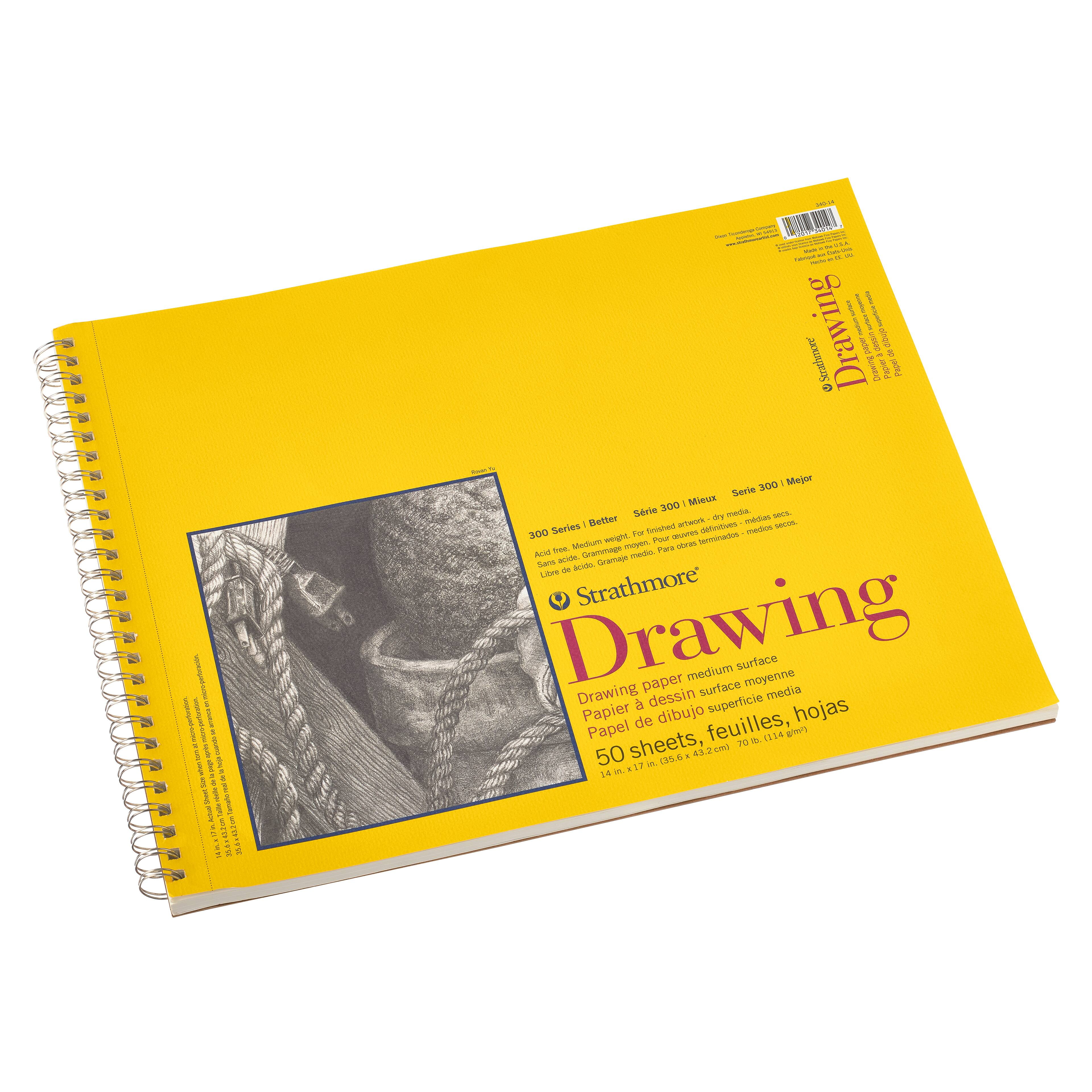 12 Pack: Strathmore® 300 Series Wired Drawing Paper Pad - 50 Sheets ...