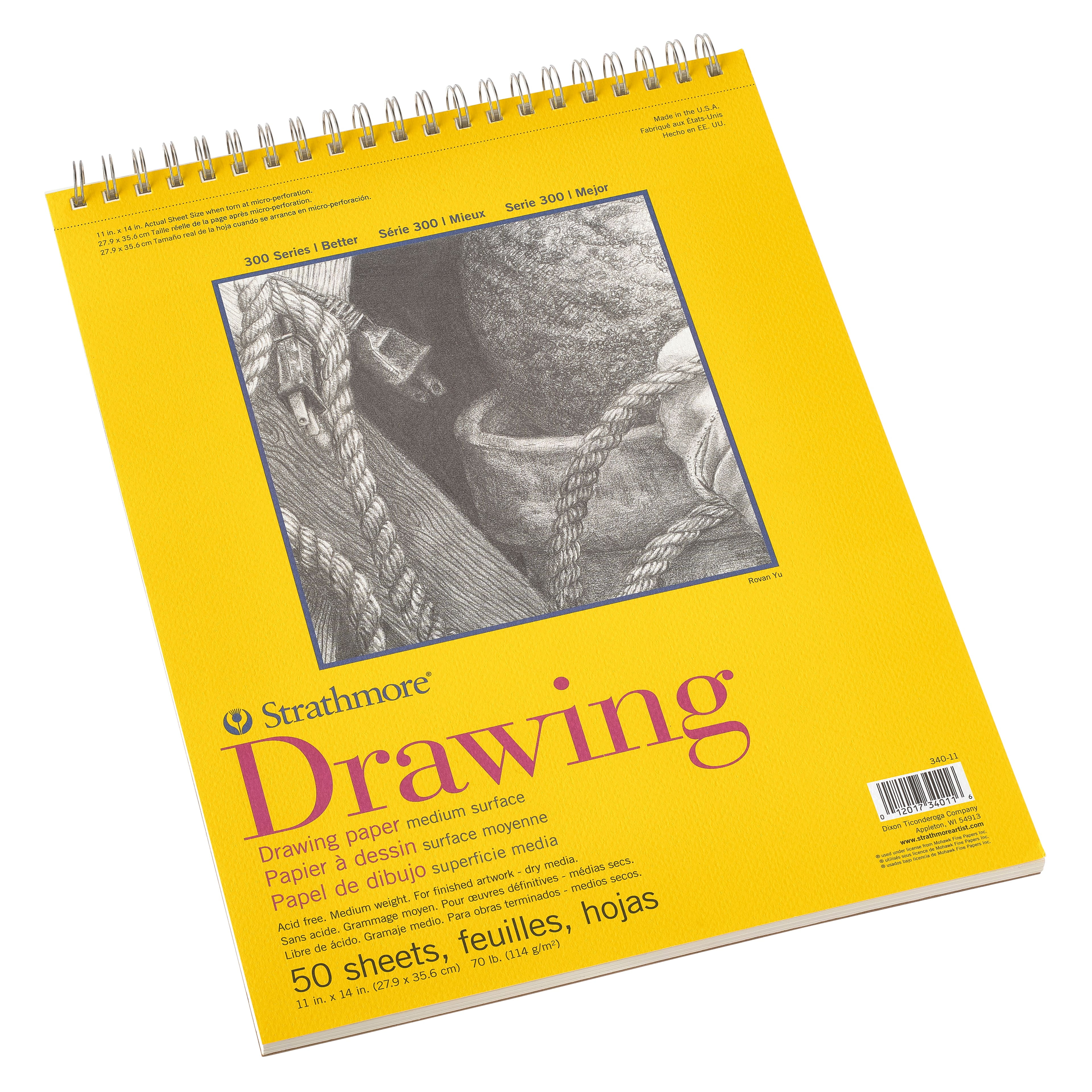 12 Pack: Strathmore® 300 Series Wired Drawing Paper Pad - 50 Sheets ...