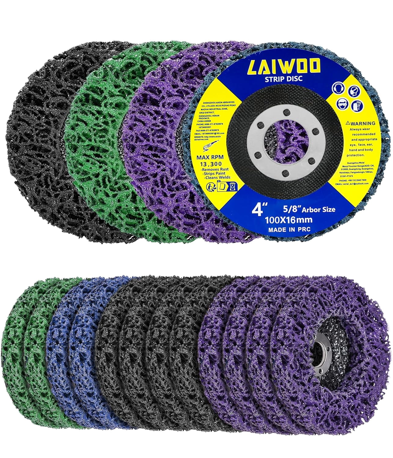 12 Pack Strip Discs for Angle Grinder, Grinder Wheel, Abrasive Wheels ...