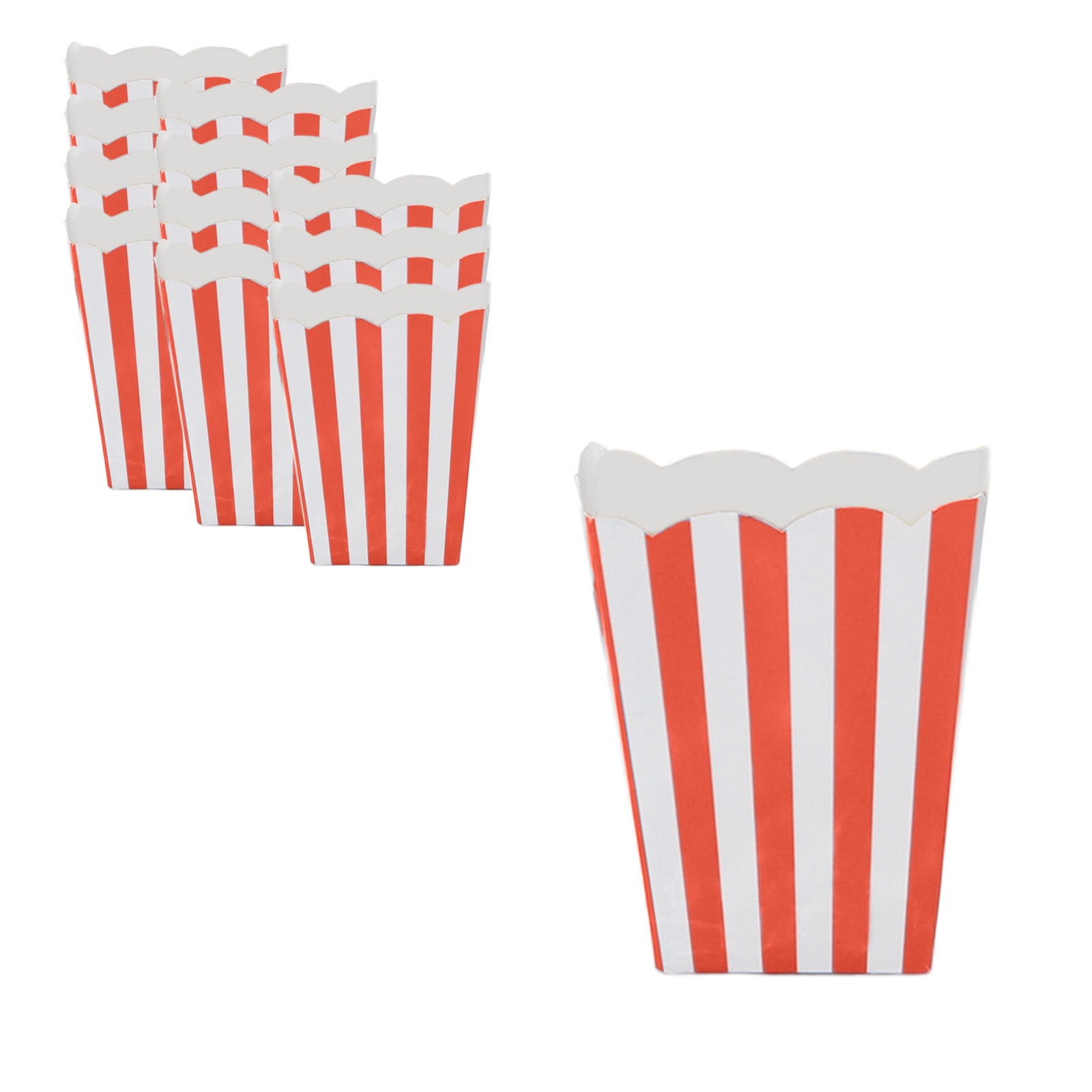12-Pack Striped Popcorn Boxes | 10.5x7.5x2cm Party Food Containers ...