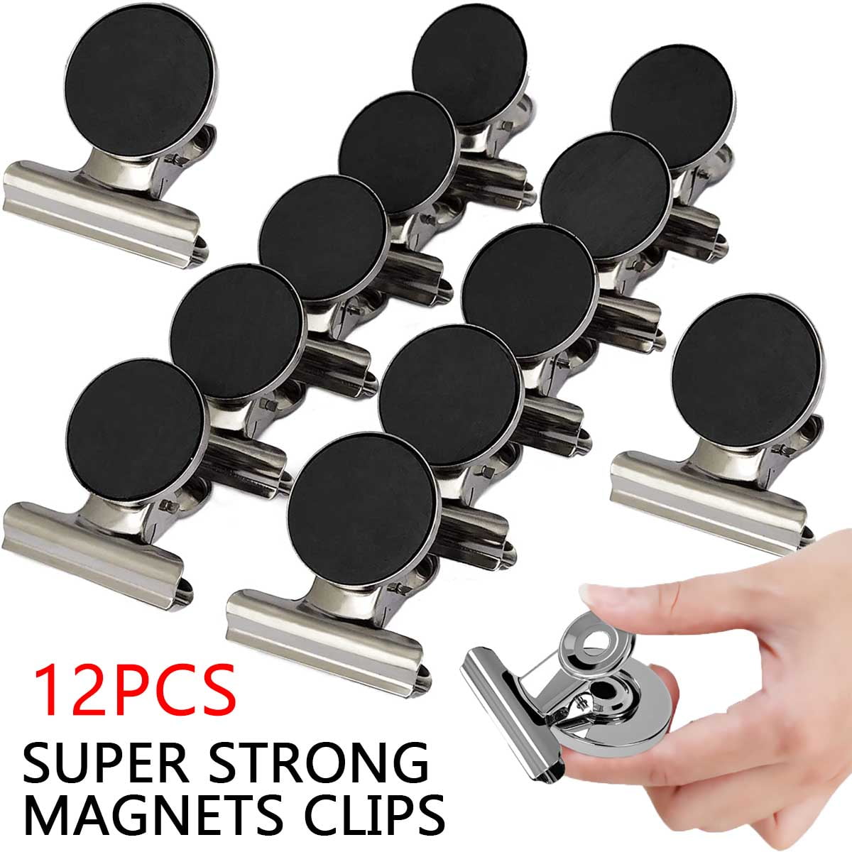 12 Pack Strong Clips, Heavy Duty Refrigerator Clips, Metal Clips for ...
