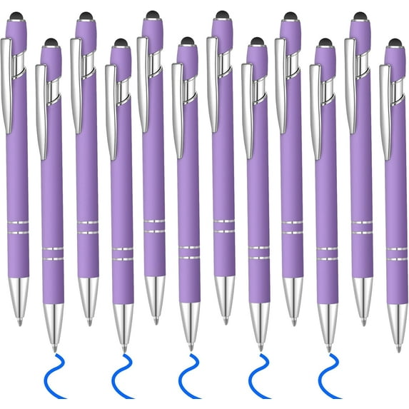 12-Pack Stylus Ballpoint Pens, 2-in-1 Metal Touch Screen Pen & 1.0mm ...