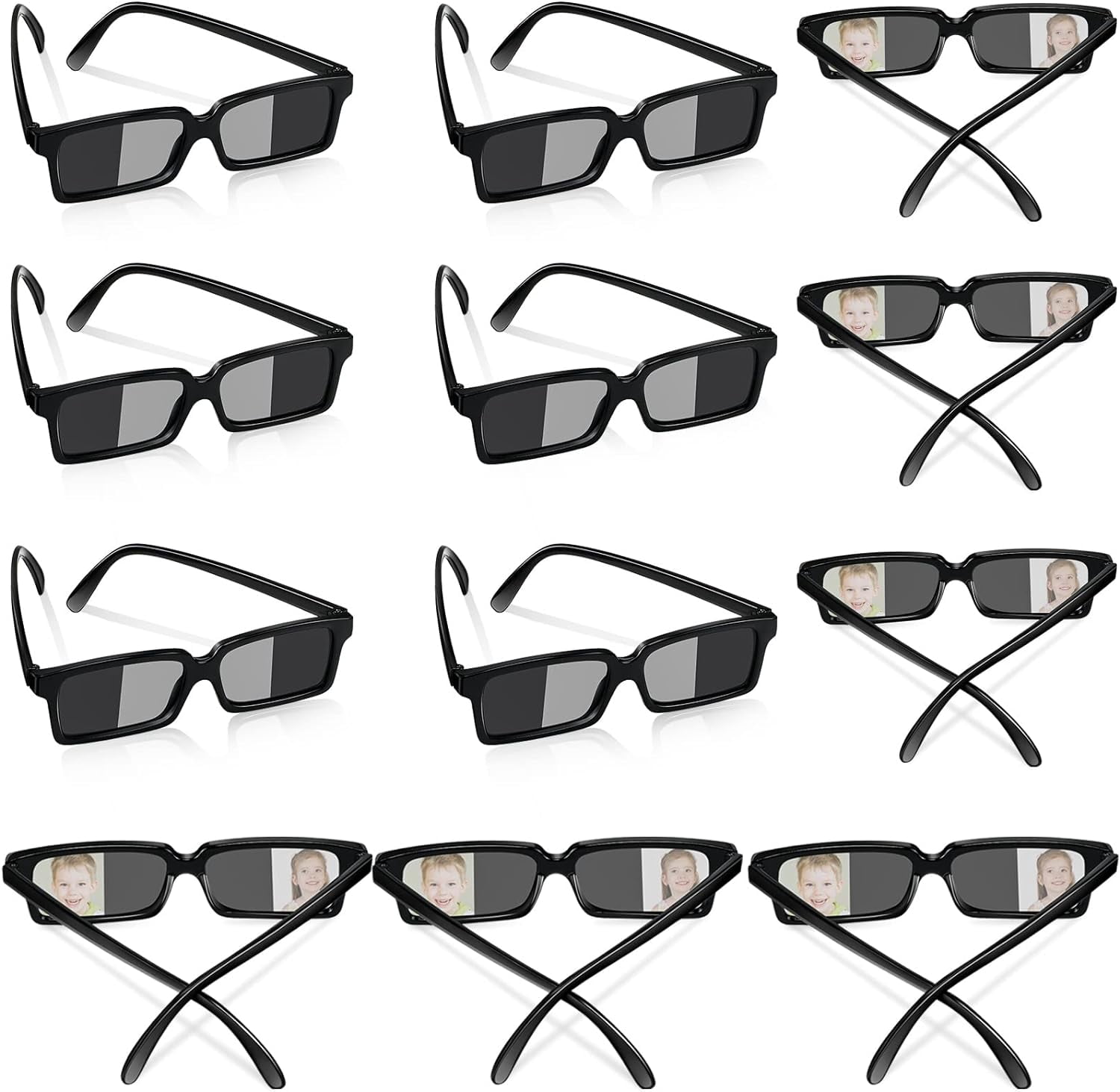 12 Pack Sunglasses Rear View Mirror Sunglasses Real Detective Glasses ...