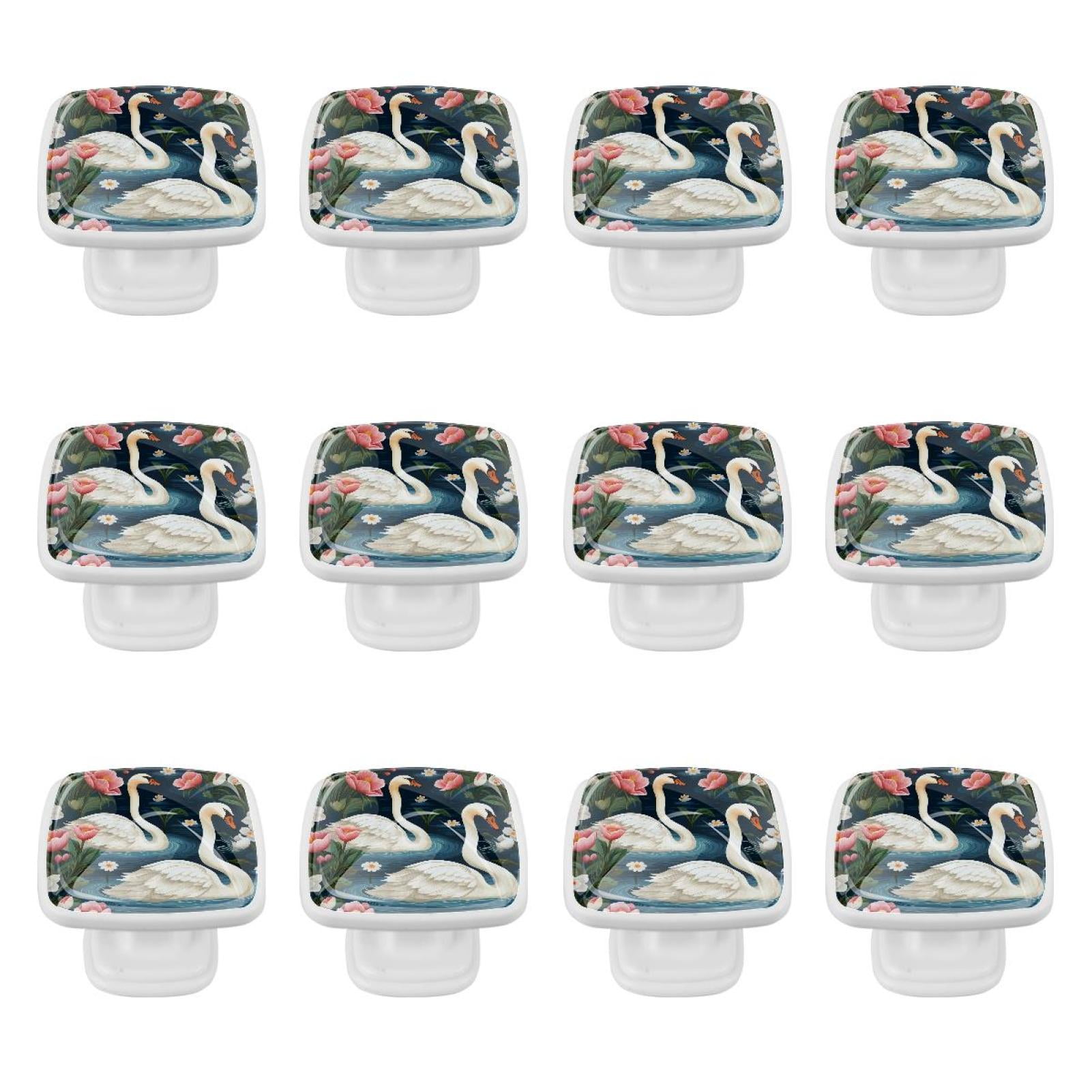 12 Pack Swan Kitchen Cabinet Square Knob Cabinet Hardware for Dresser ...
