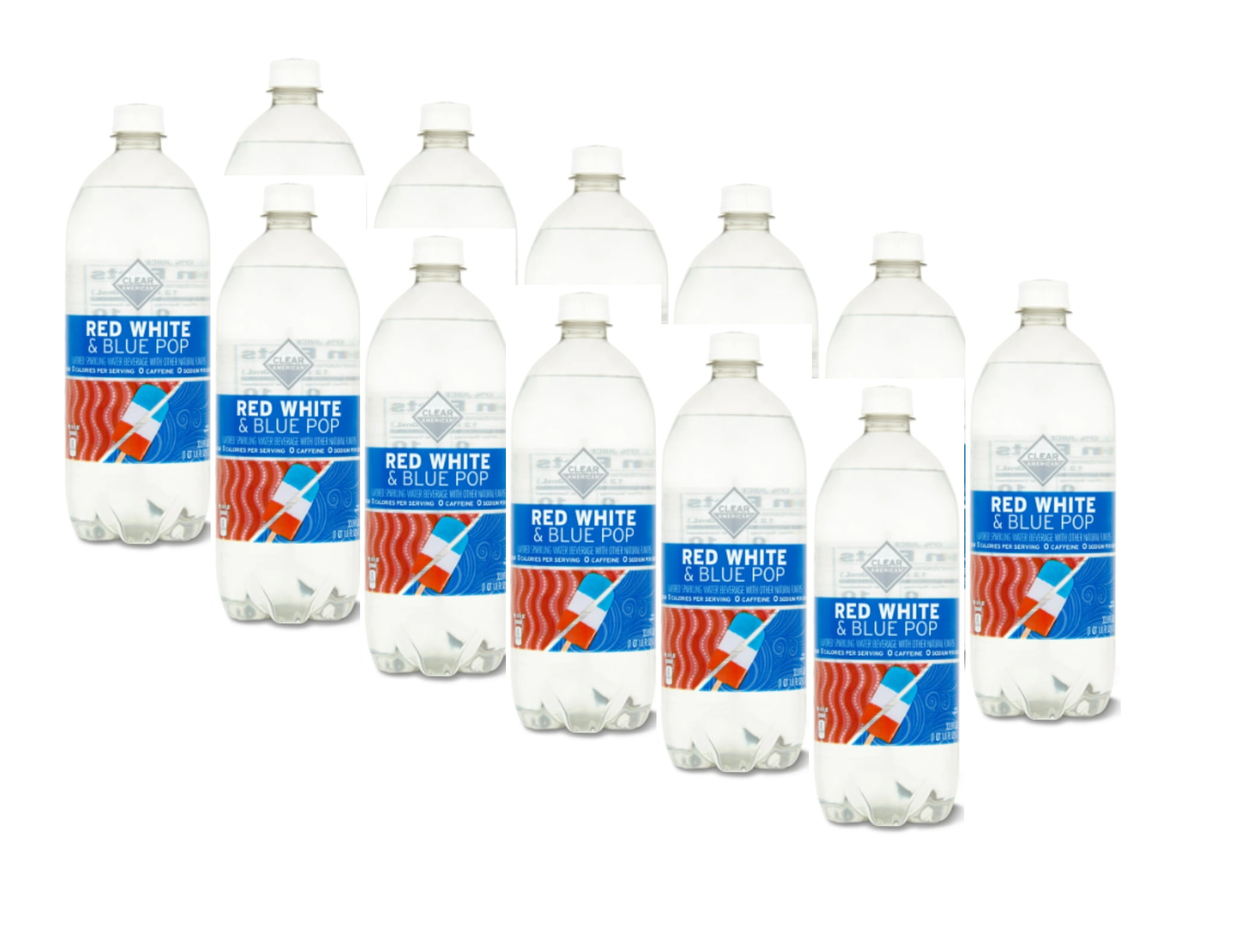 (12 Pack)- Sweetened Sparkling RWB POP, 1 Liter Bottle - Walmart.com