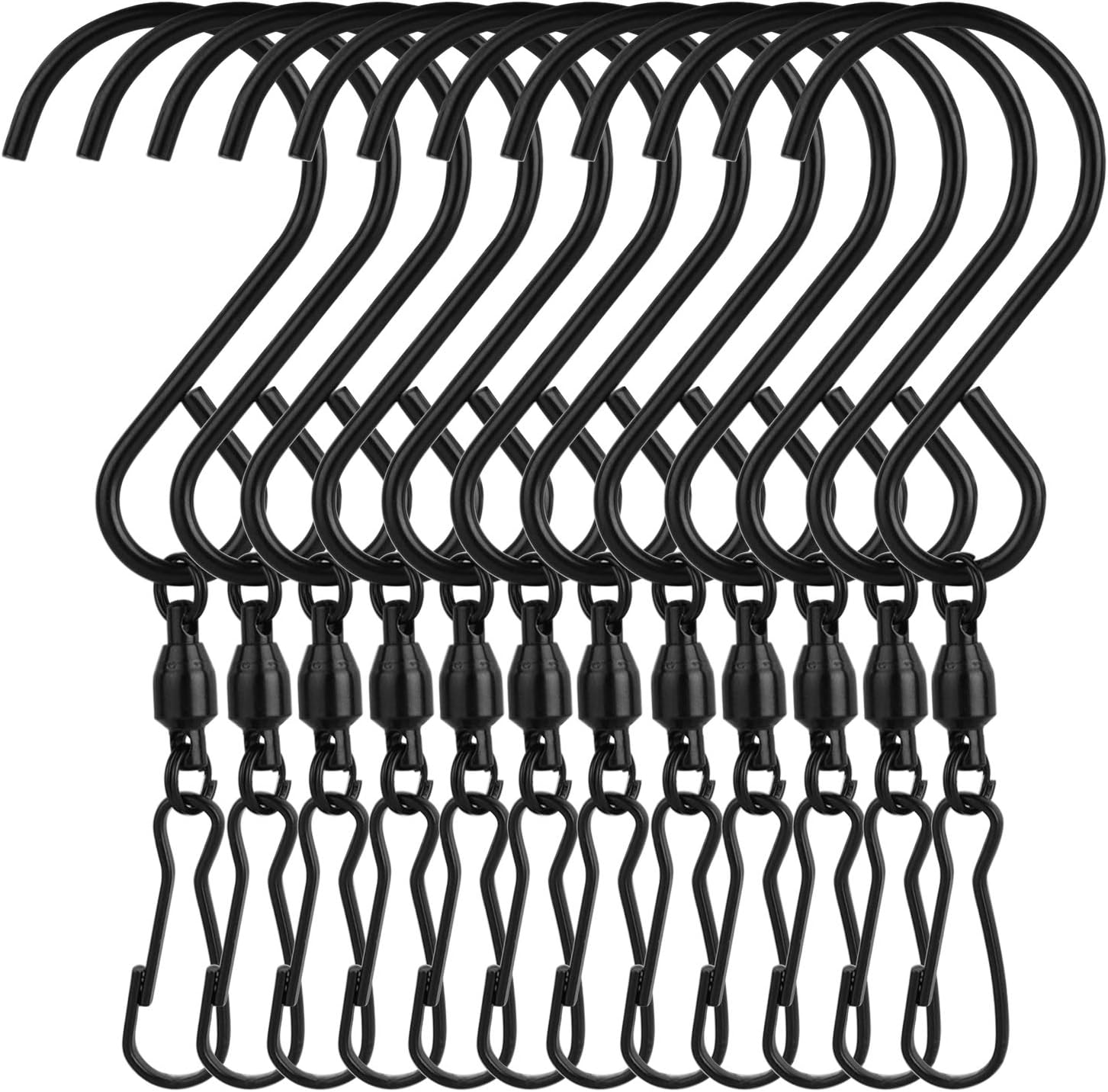 12 Pack Swivel Hooks Clips Wind Spinner S Hook Clips Hanging Wind ...