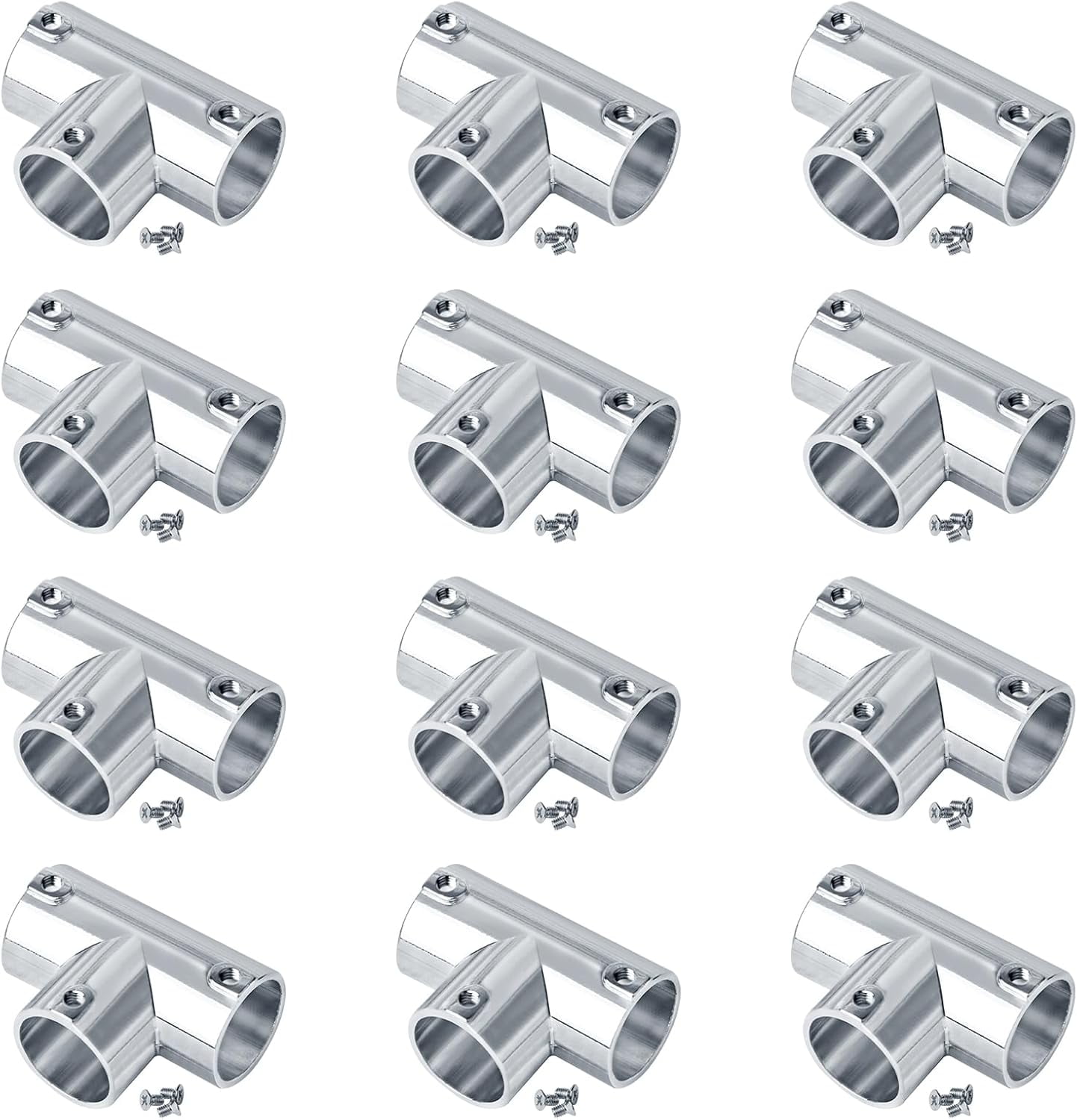 12 Pack T Pipe Clamps Fit OD 19.1mm Stainless Steel Tube or 1/2 ...