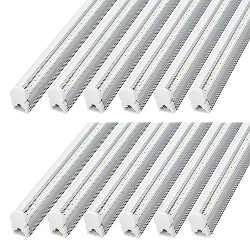 12 Pack T5 Integrated Single Fixture, 4FT 20W Linkable LED Shop Light ...