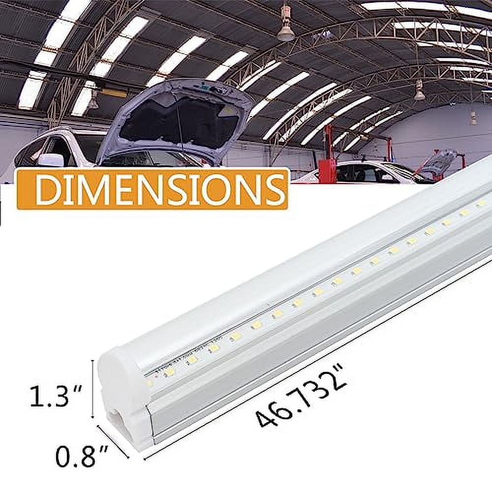 12 Pack T5 Integrated Single Fixture, 4FT 20W Linkable LED Shop Light ...