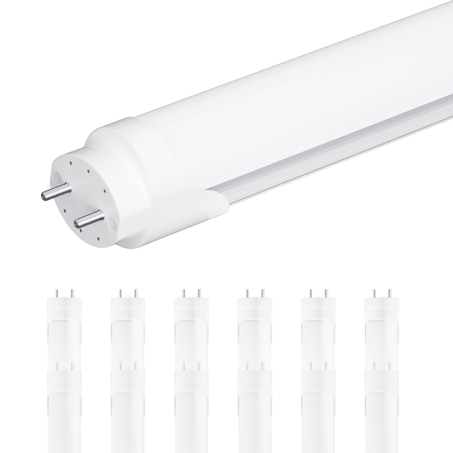12-Pack T8 4FT LED Bulbs, 18W 2200LM, Daylight 5000K, Frosted Tube ...