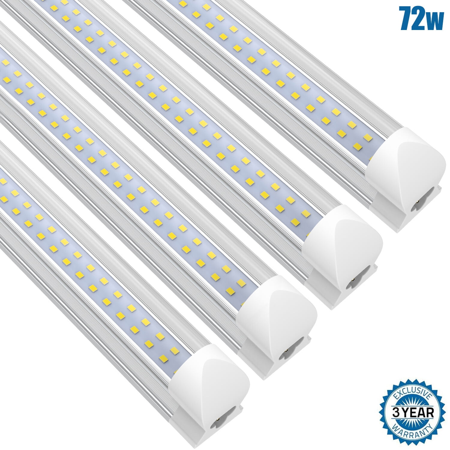 12 Pack T8 8 FT Led Shop Light Fixtures 72W LED Tube Light 6500K LED ...