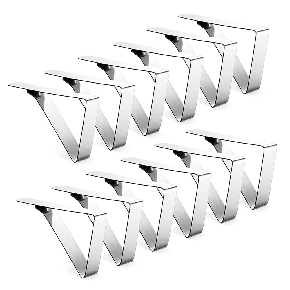 12 Pack Tablecloth Clips - Heavy Duty Picnic Table Clips, Stainless ...