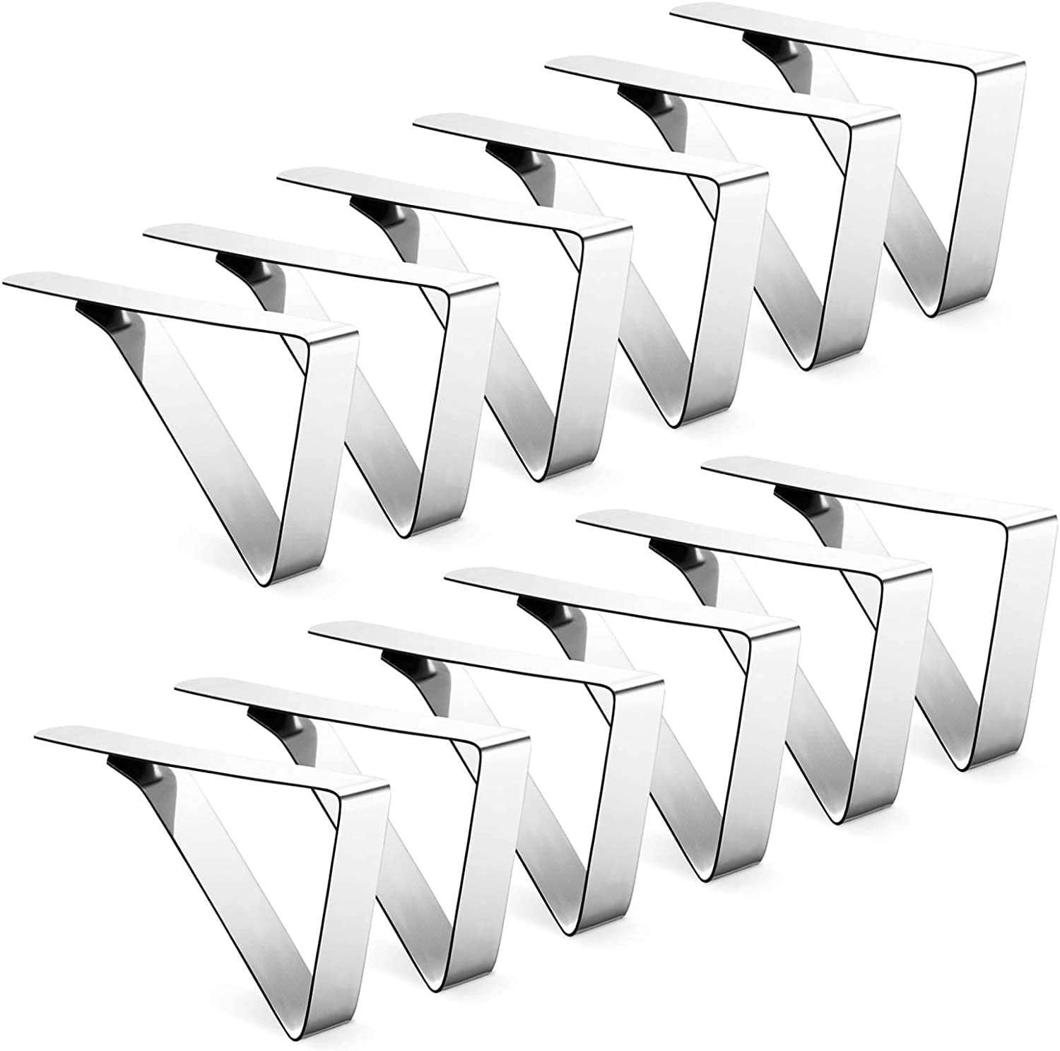 12 Pack Tablecloth Clips - Heavy Duty Picnic Table Clips, Stainless ...