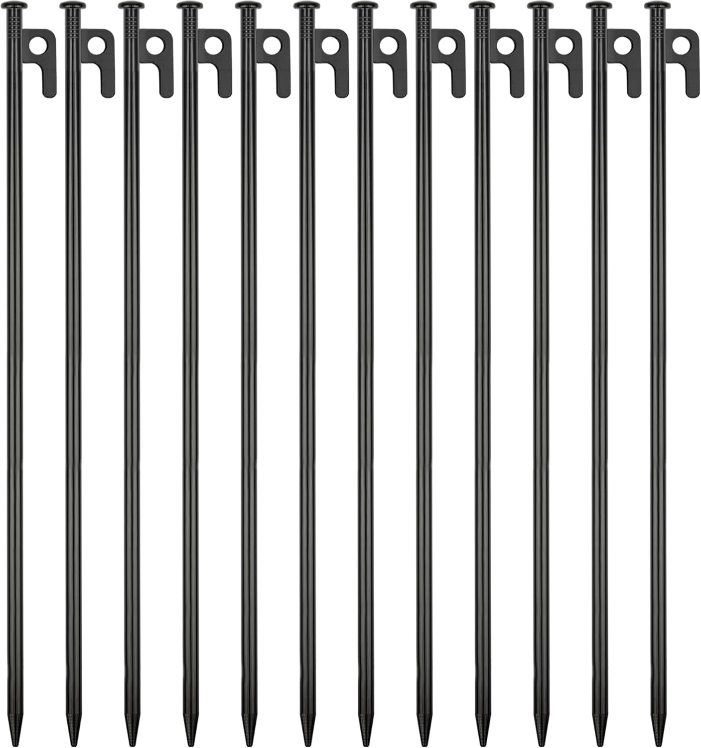 12 Pack Tent Stakes Heavy Duty Metal Tent Pegs for Camping Steel Tent ...