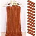 12 Pack Terracotta Cheesecloth Table Runner 10ft Rustic Burnt Orange ...