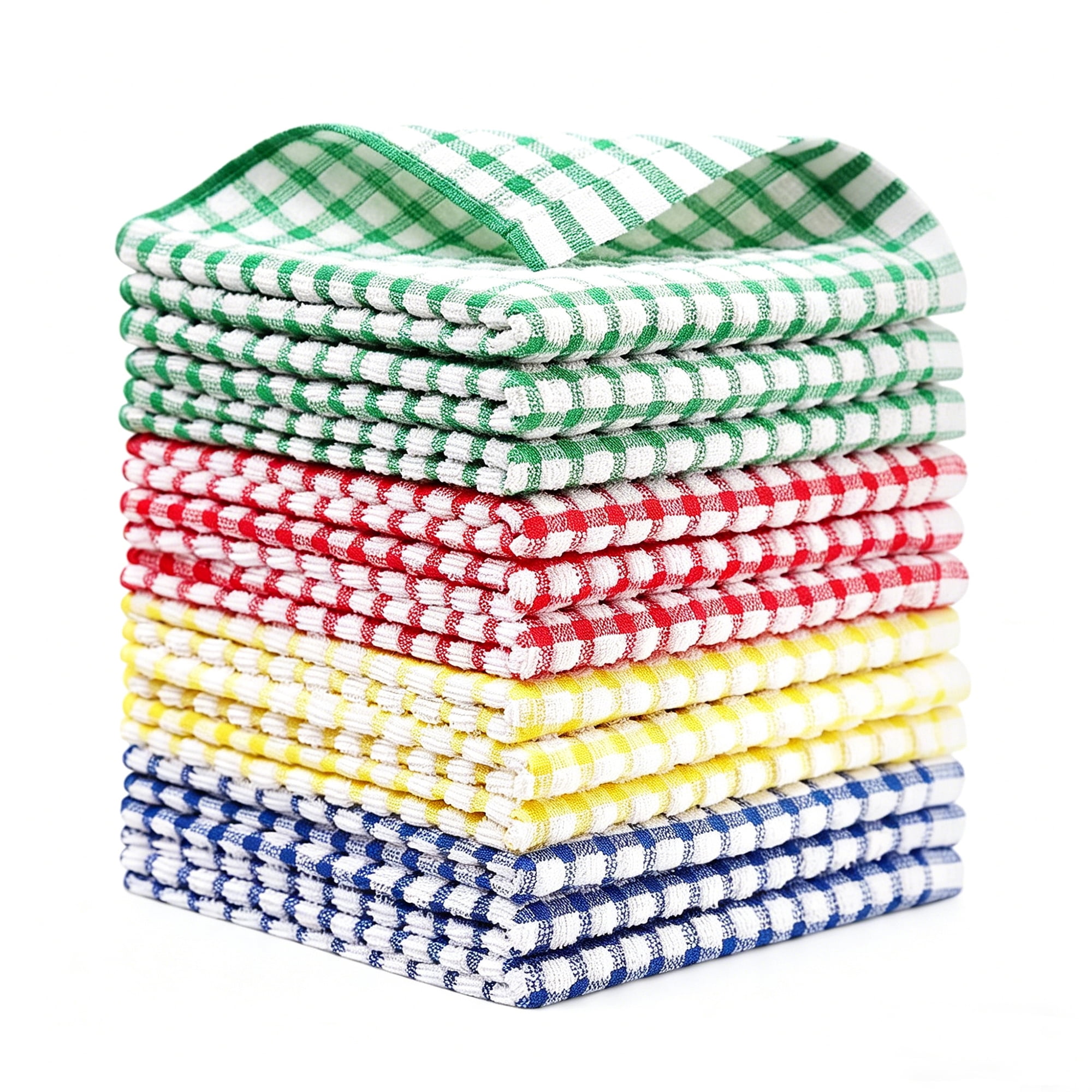 12 Pack Terry Kitchen Dish Cloths, 100% Cotton Dish Towels for Dish ...