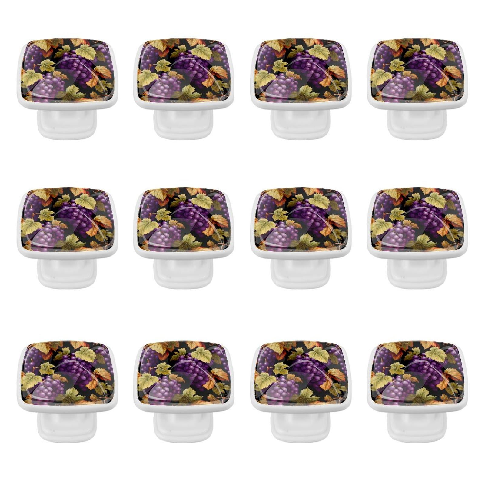 12 Pack Thanksgiving Grape Kitchen Cabinet Square Knob Cabinet Hardware ...