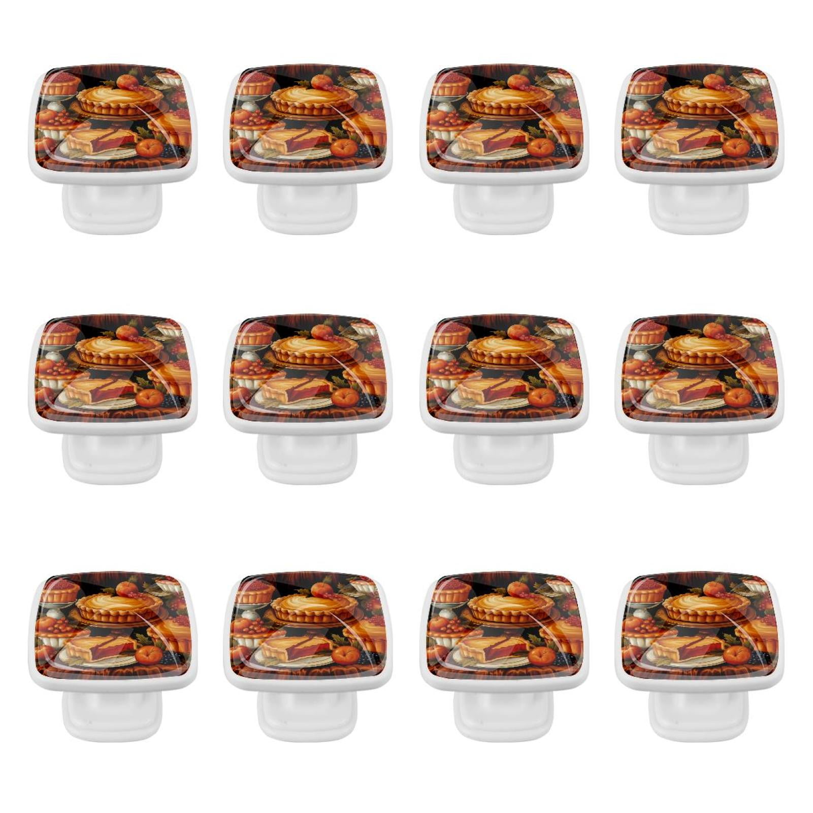 12 Pack Thanksgiving Pumpkin Kitchen Cabinet Square Knob Cabinet ...