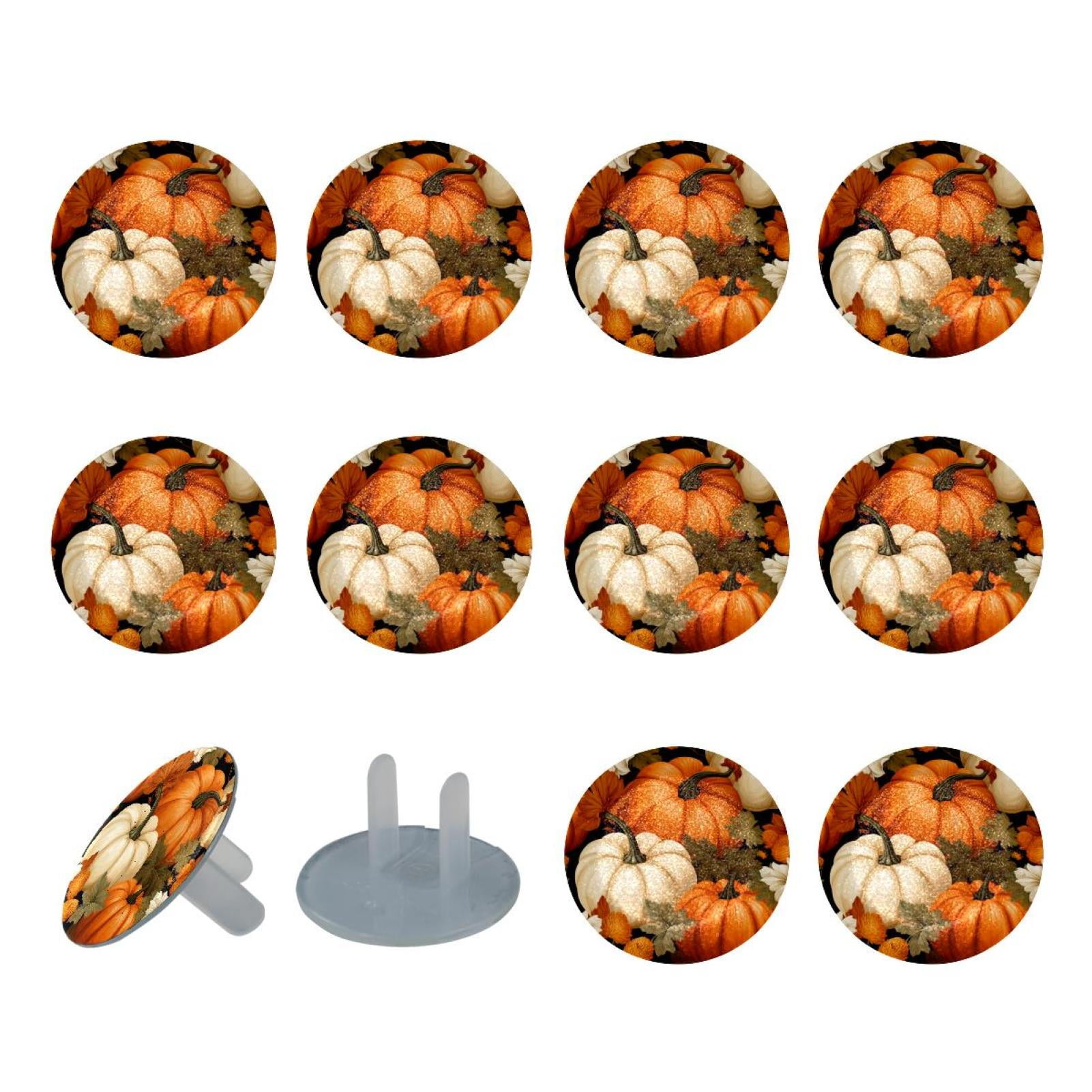 12 Pack Thanksgiving Pumpkin Outlet Covers Baby Proofing | Safe ...