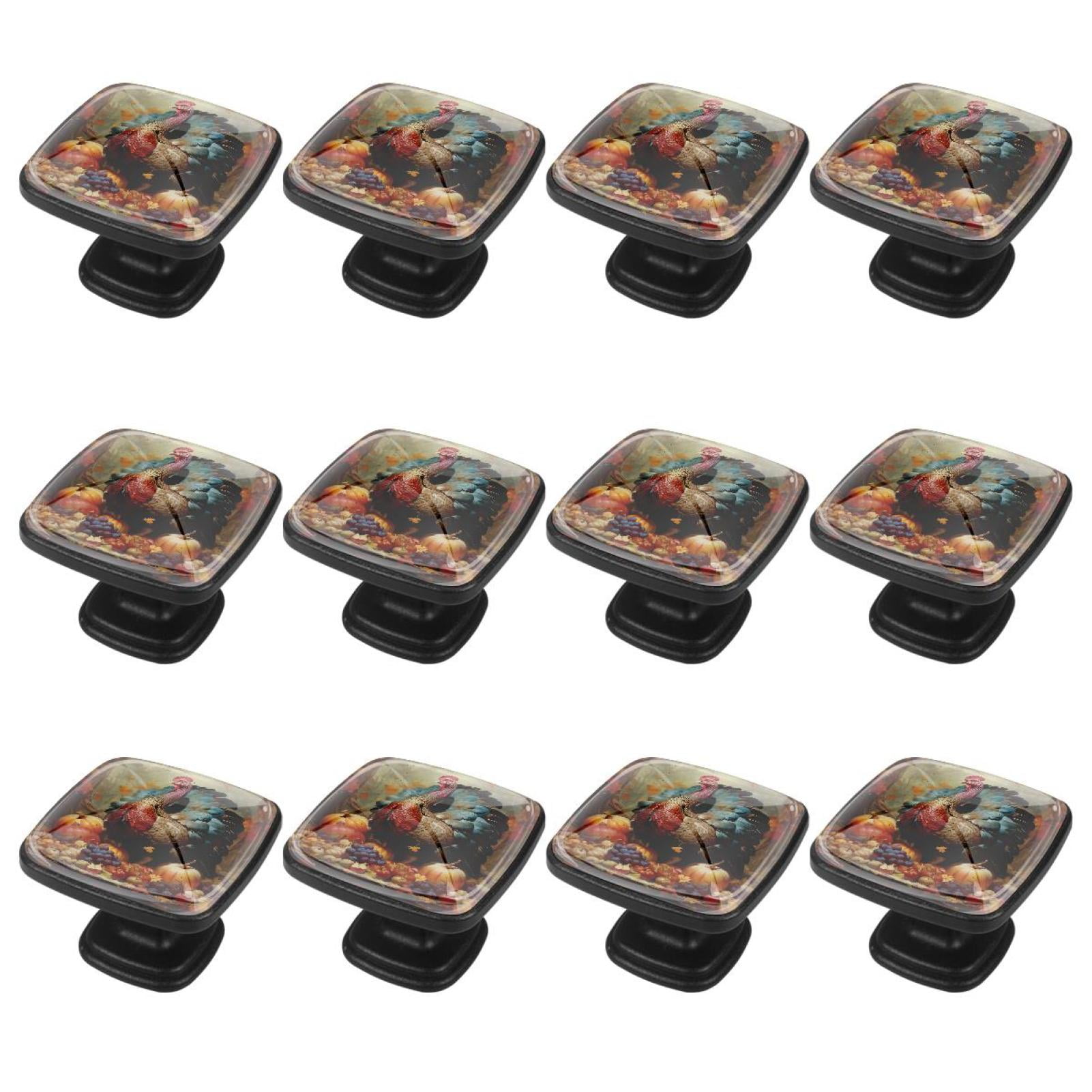 12 Pack Thanksgiving Turkey Kitchen Cabinet Square Knob Cabinet ...