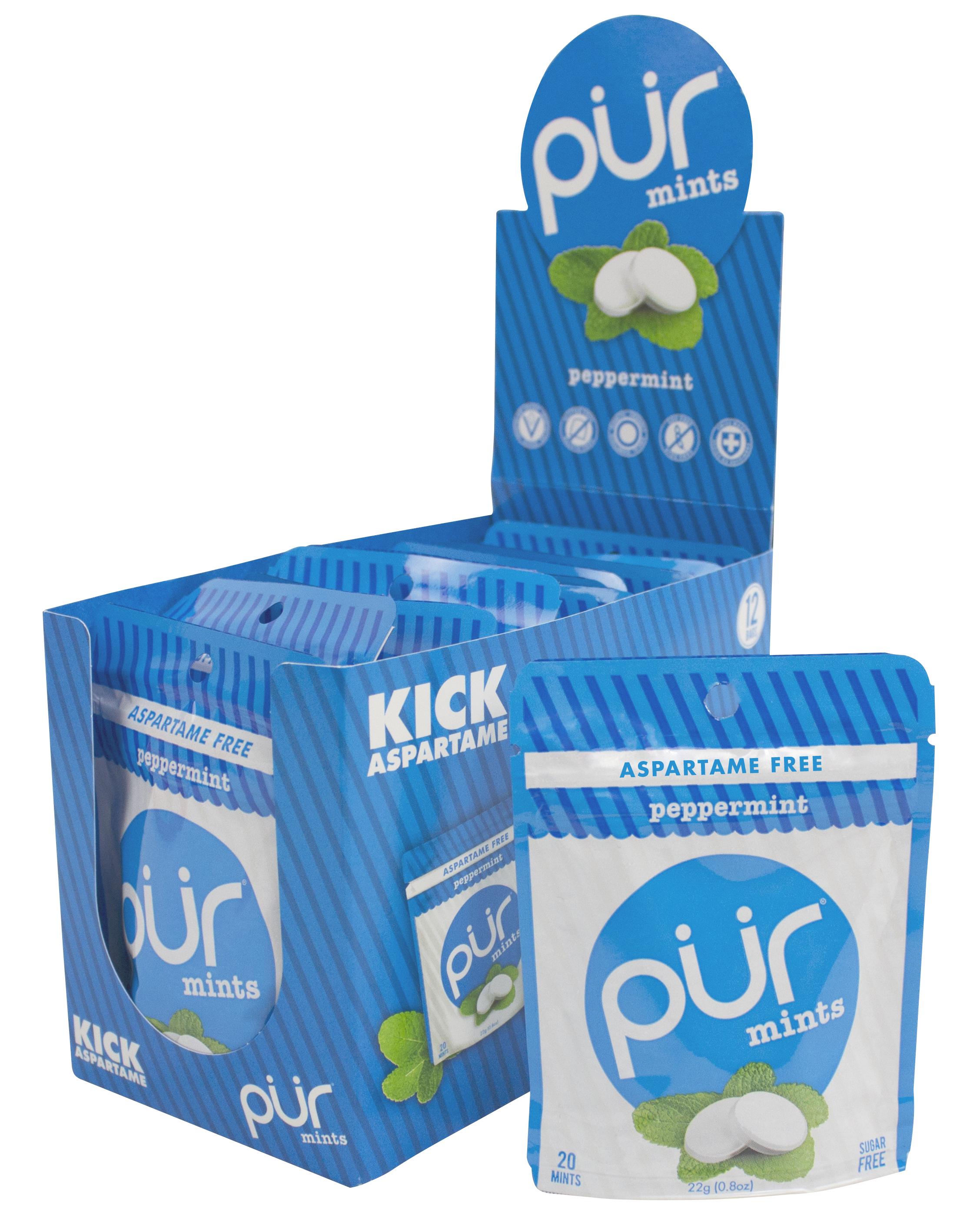 (12 Pack) The PUR Company Peppermint MINT Gum, 20 Ct, Pouch - Walmart.com