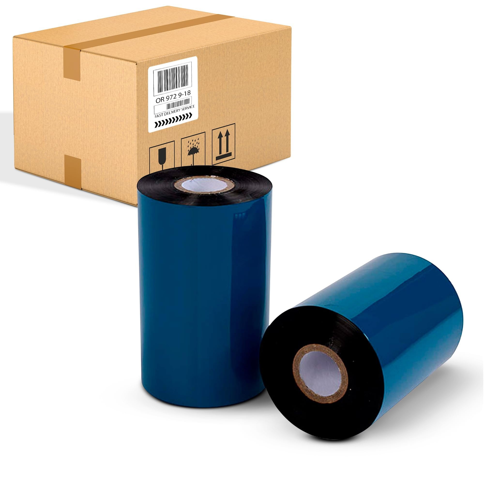 12 Pack Thermal Wax Ribbon 5.12" X 1476' with 1" Core. Ribbons for ...