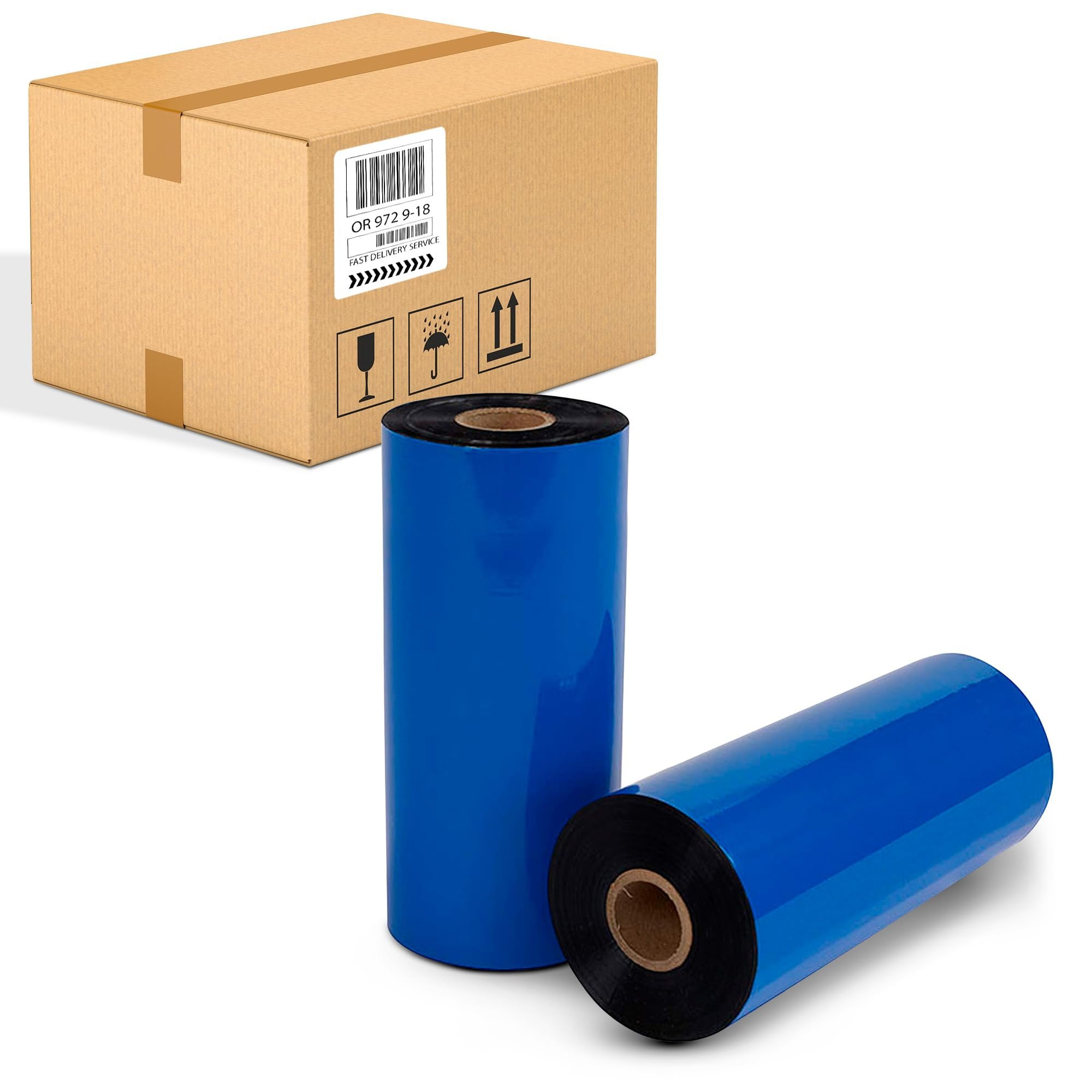 12 Pack Thermal Wax Ribbon 6.50" X 1476' with 1" Core. Ribbons for ...