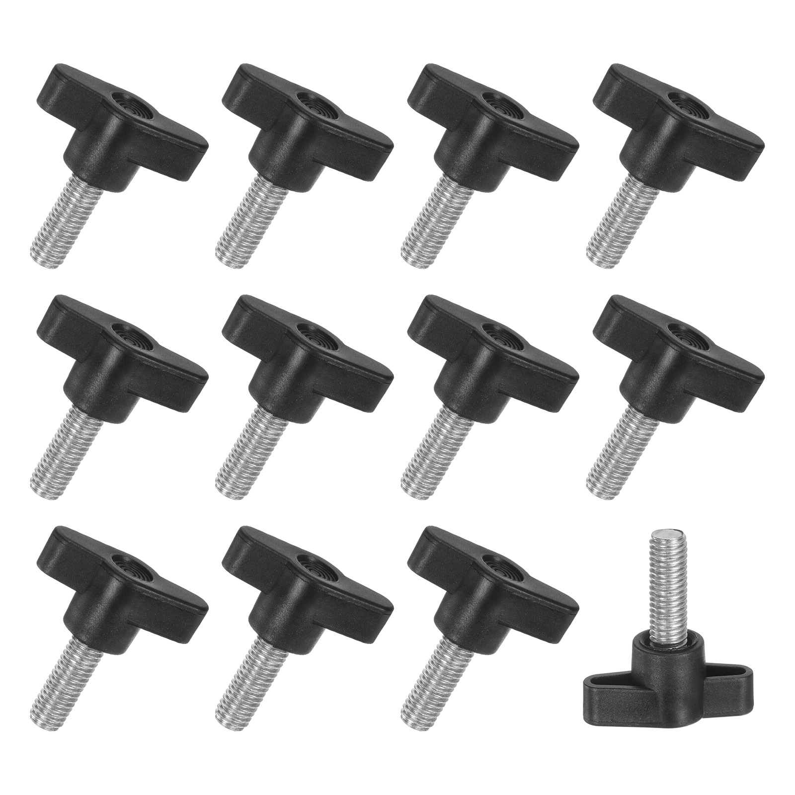 12-Pack Thumb Screws, M8x20mm Tee Wing Knobs, 304 Stainless Steel T Handles Knob for Industrial ...