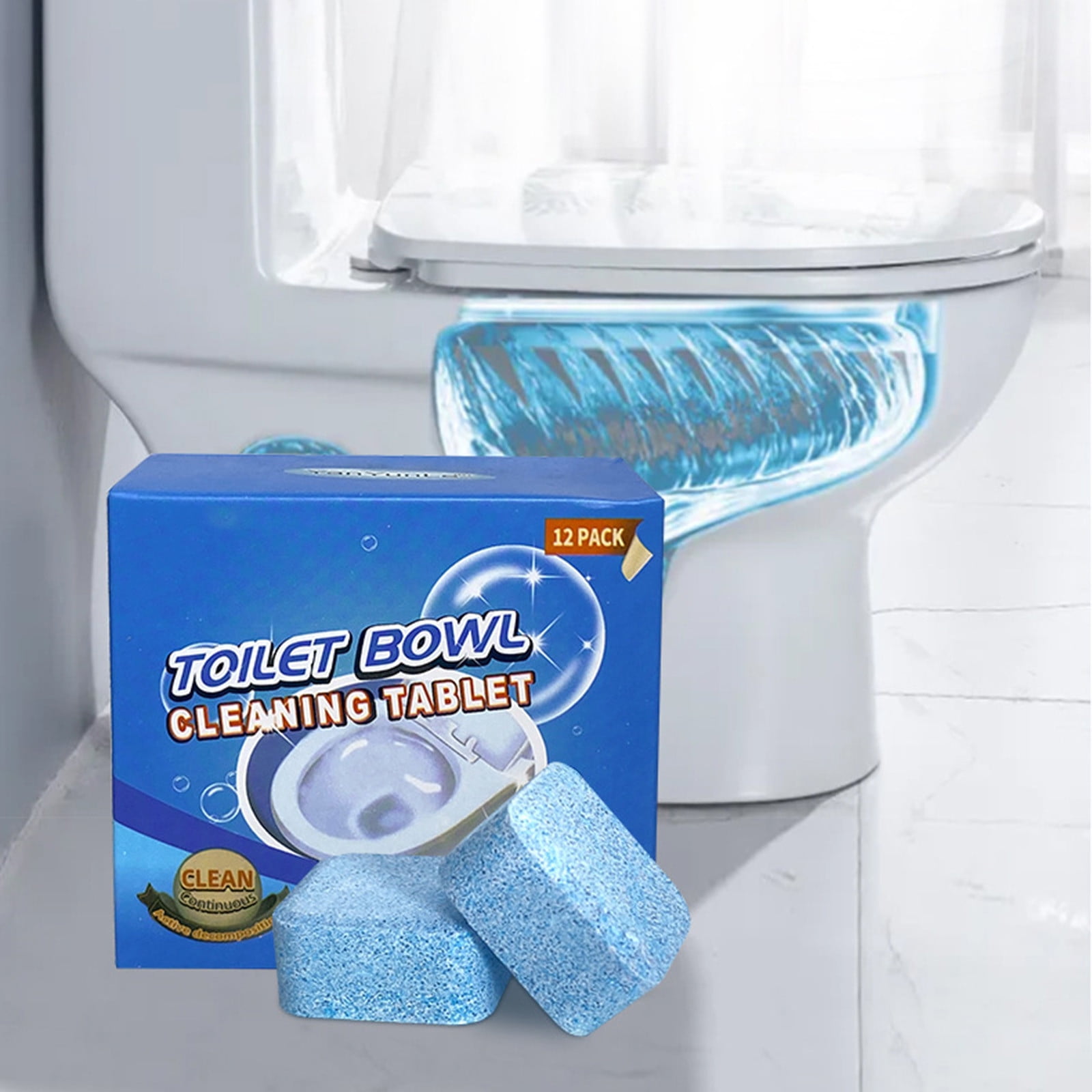 12-Pack Toilet Cleaning Tablets - Removes Urine Stains Scale and ...