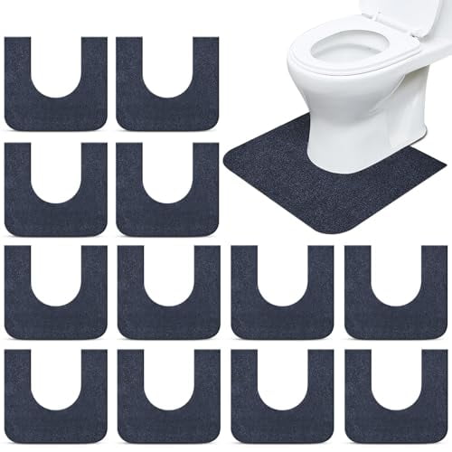 12 Pack Toilet Mat Round Commode Potty Training Urinal Mats Rubber ...