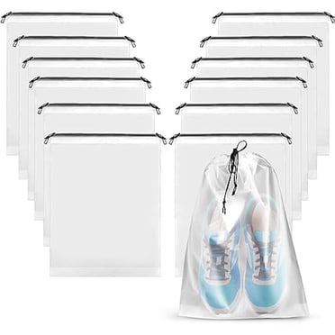Luxtrada Transparent Shoe Bags for Travel Large Clear Shoes Organizers ...