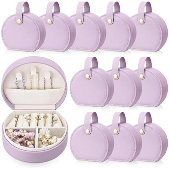 12 Pack Travel Jewelry Case Bulk Mini Leather Bridesmaid Jewelry Gift ...