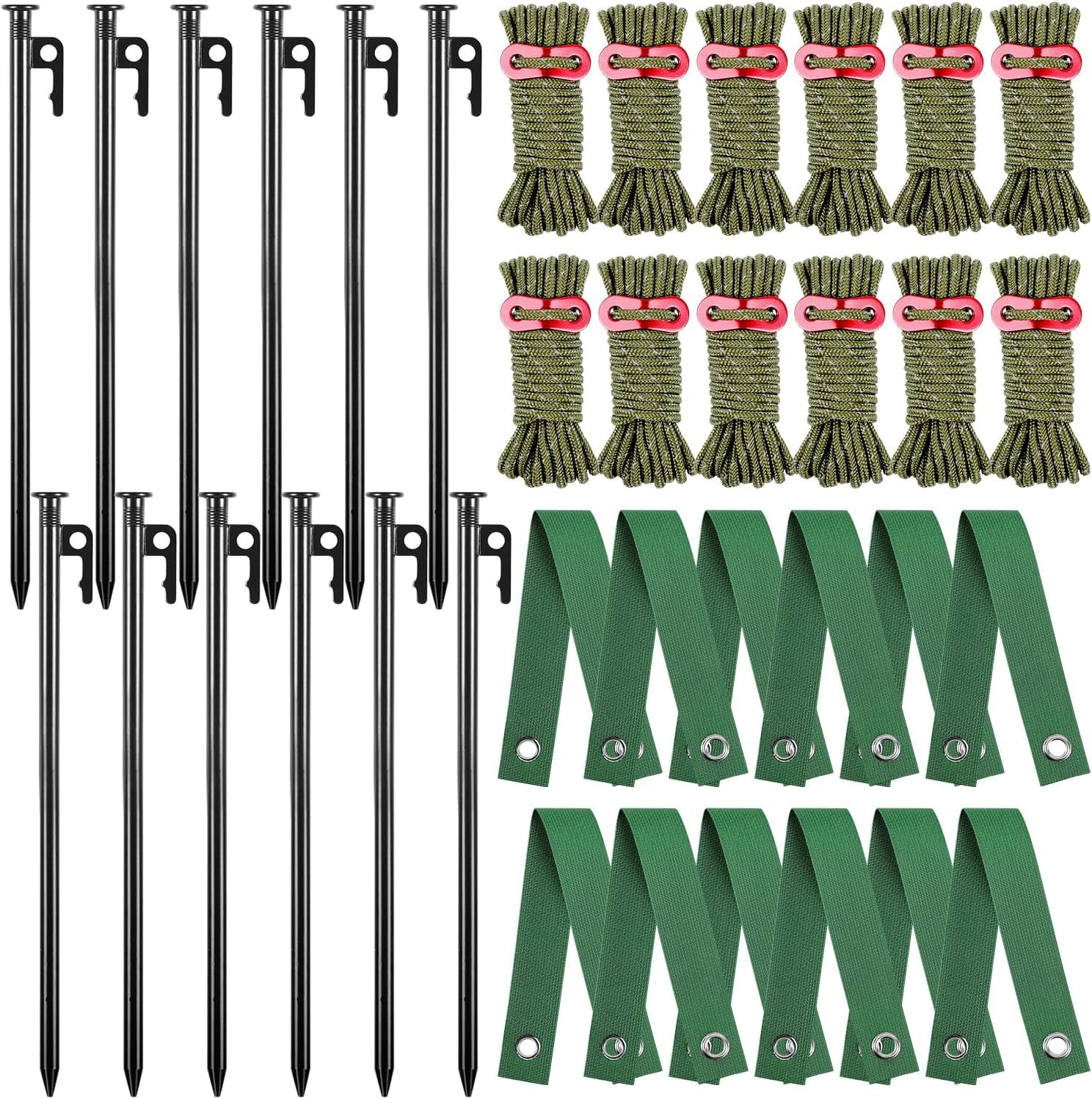 12 Pack Tree Stakes and Supports 15.7 Inch Heavy Duty Tree Staking ...
