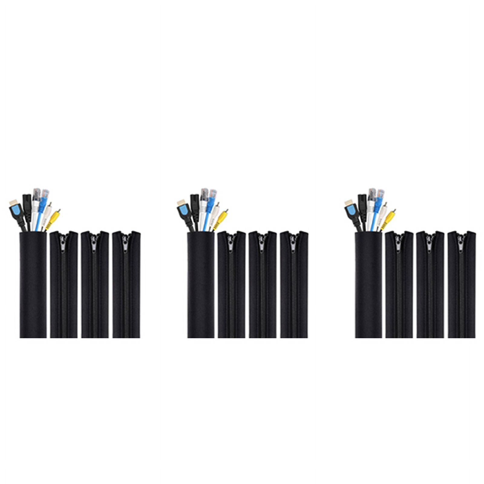 12 Pack Tube for TV Computer Home Entertainment,Cable Management Zipper ...