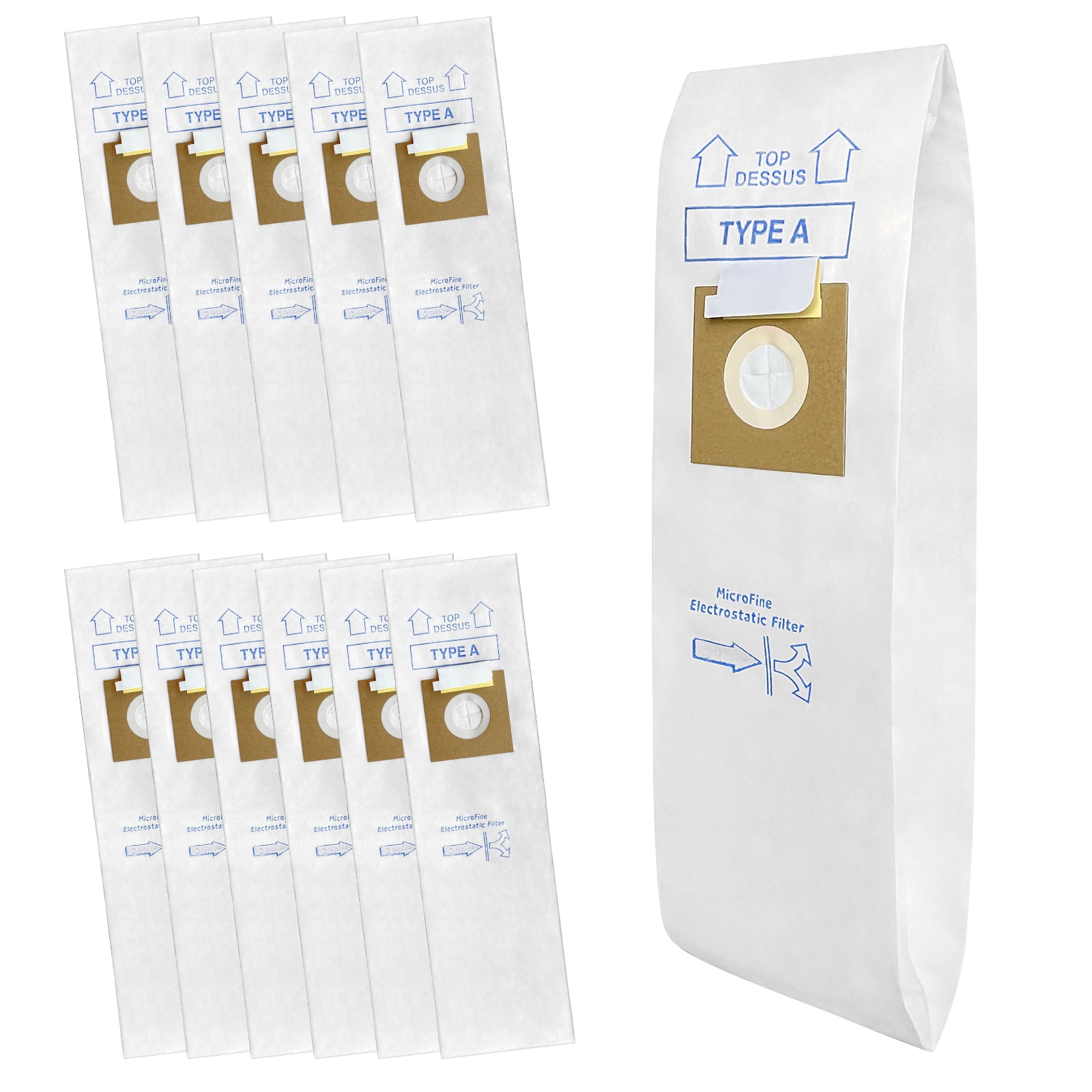 12 Pack Type A Vacuum Bags Replacement for Hoover Convertible, Decade ...