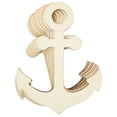 12 Pack Unfinished Wooden Anchors, Nautical Wood Cutouts, DIY Art ...