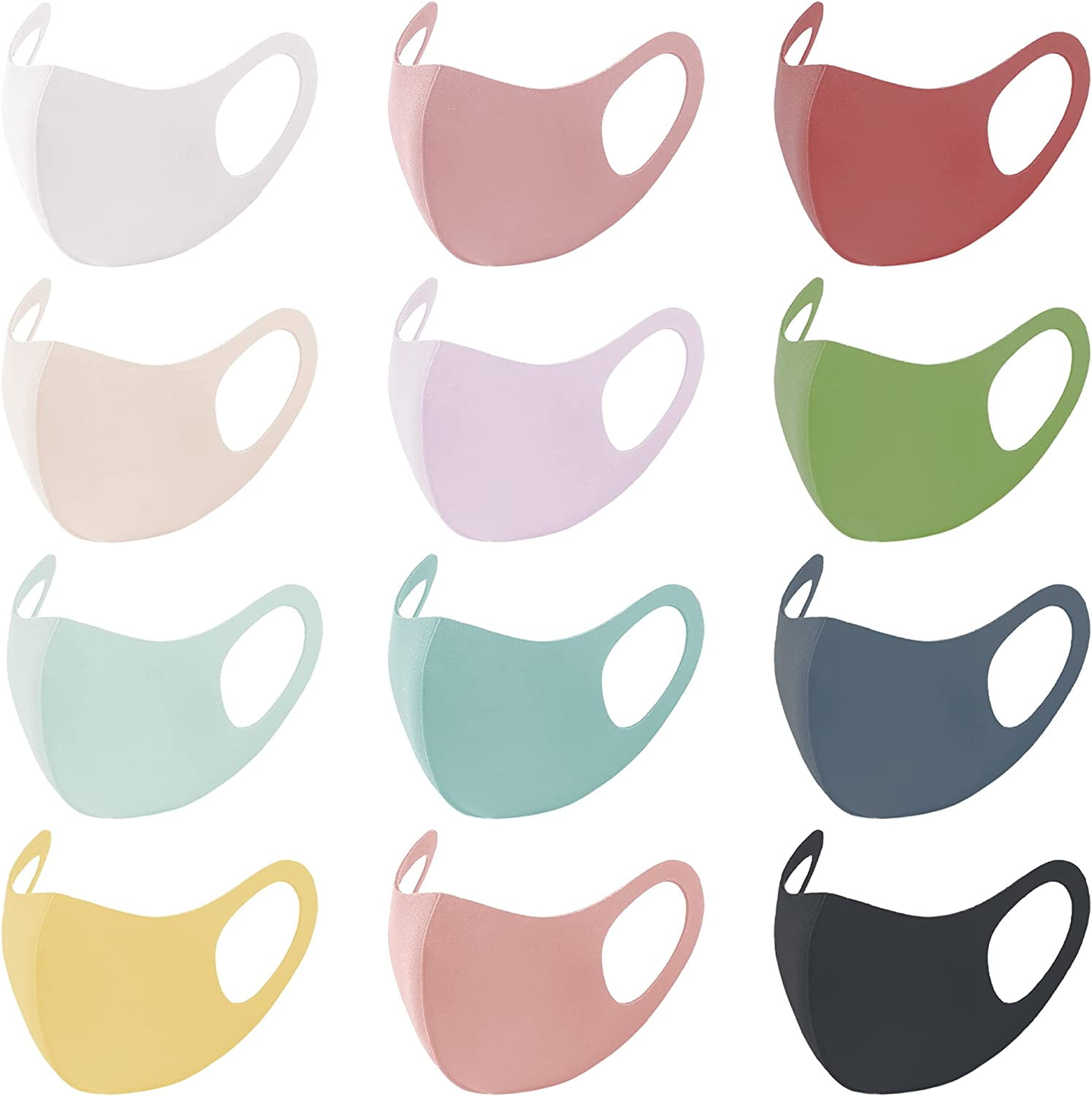 12 Pack Unisex Children Washable Reusable Face Masks - Walmart.com