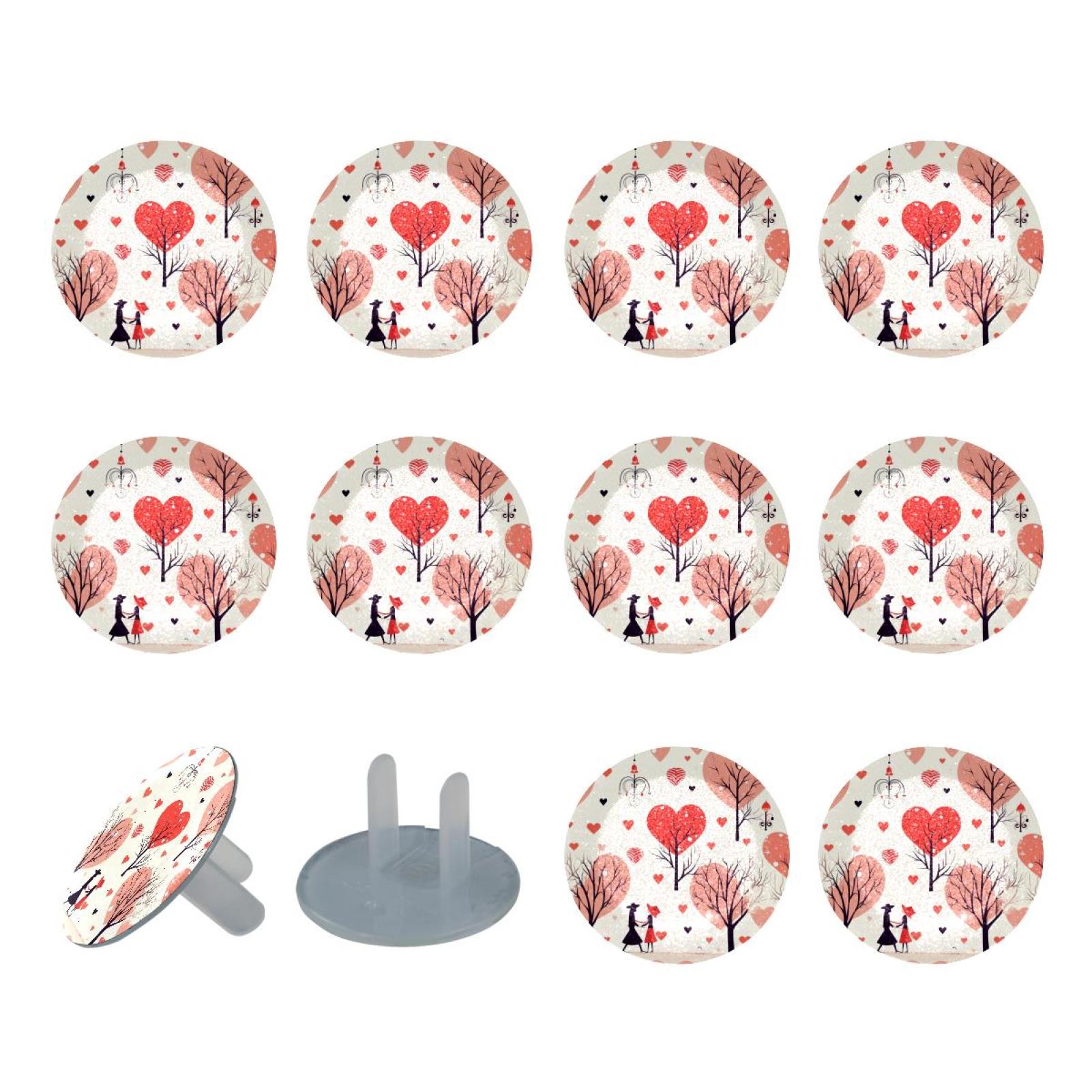 12 Pack Valentine's Day Love Heart Outlet Covers Baby Proofing Socket ...