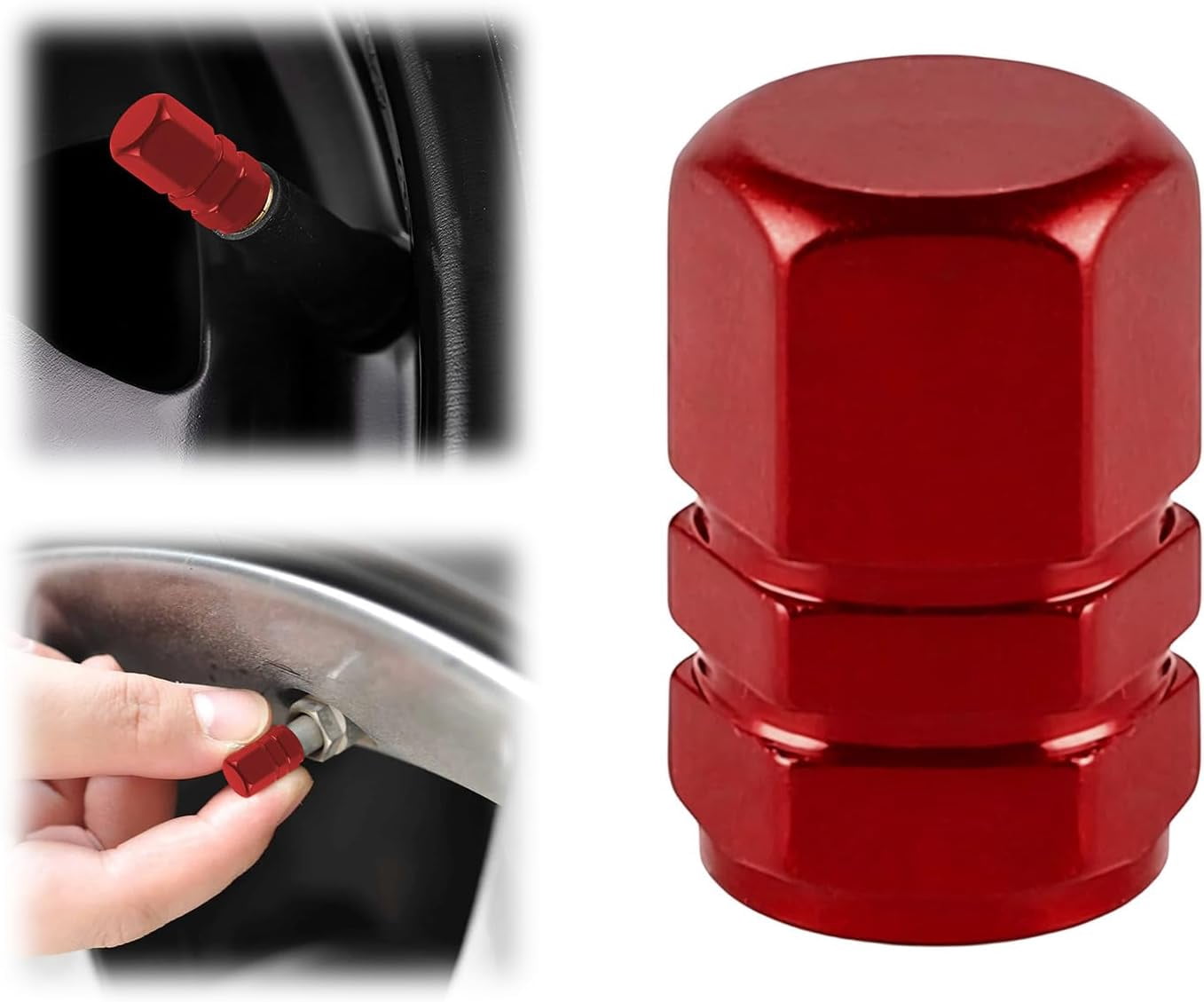 12 Pack Valve Stem Caps Leak Proof Anti Dust for Car Truck Moto Bike ...