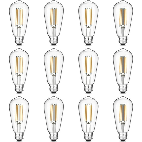 12-Pack VintaXIULIN LED Edison XIULIN Bulb 60W Equivalent, Decorative ...