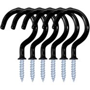 50pcs Cup Hooks Screw-in Wall 1/2 Inch Metal Thread Square Hooks Great ...